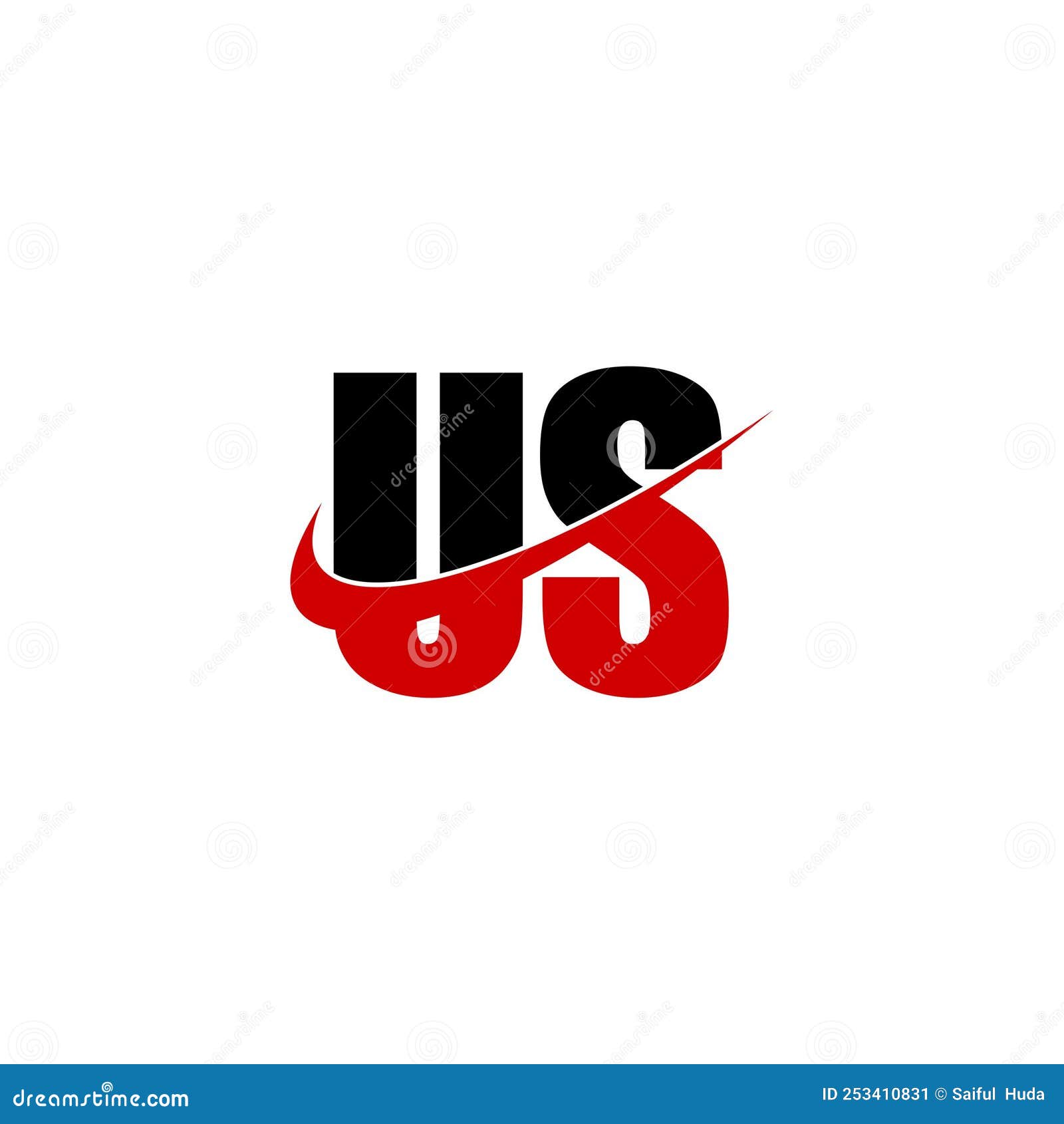 Letter US Simple Monogram Logo Icon Design. Stock Vector - Illustration ...