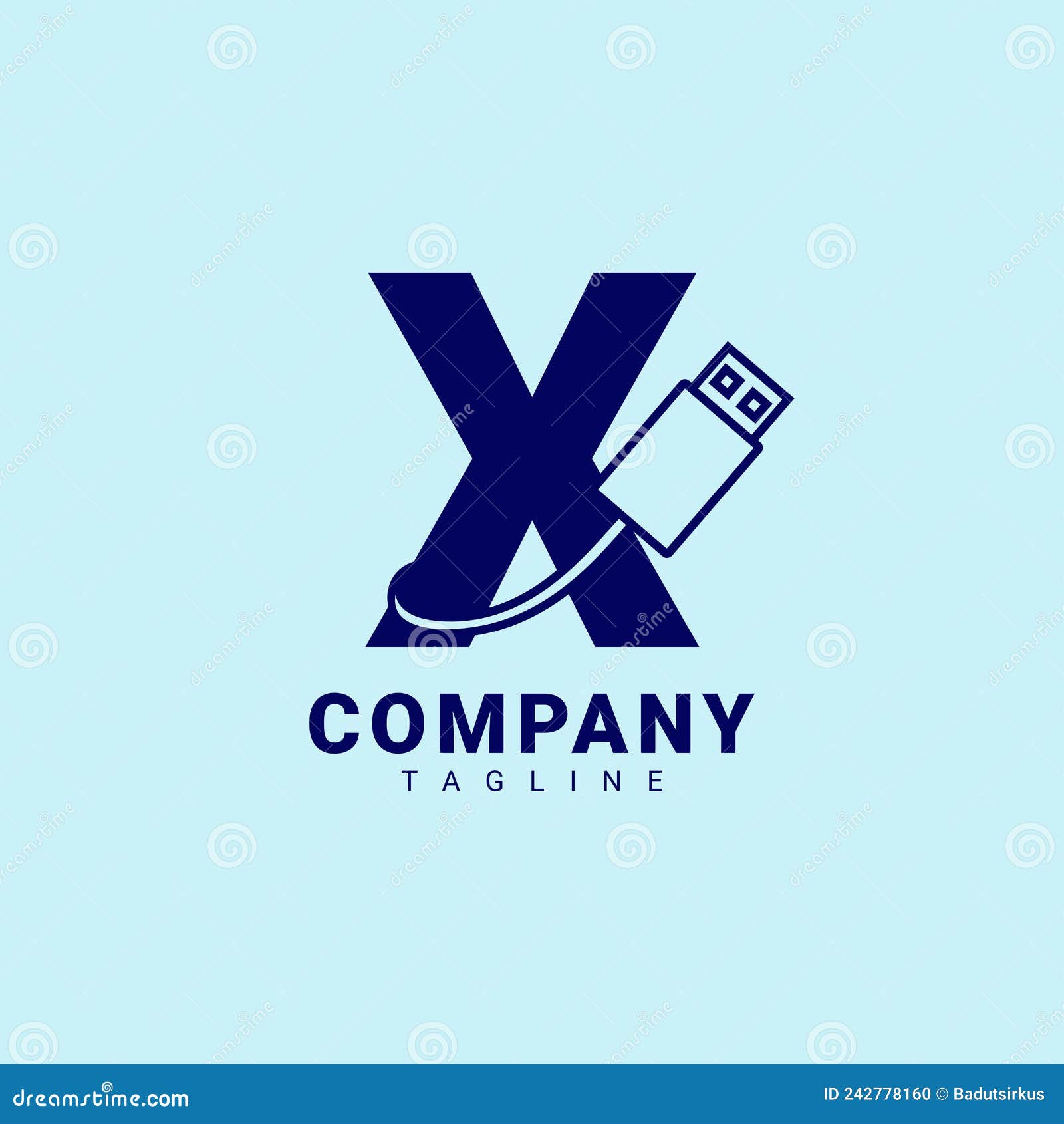 Letter X Usb Clean and Professional Stock Vector - Illustration of ...