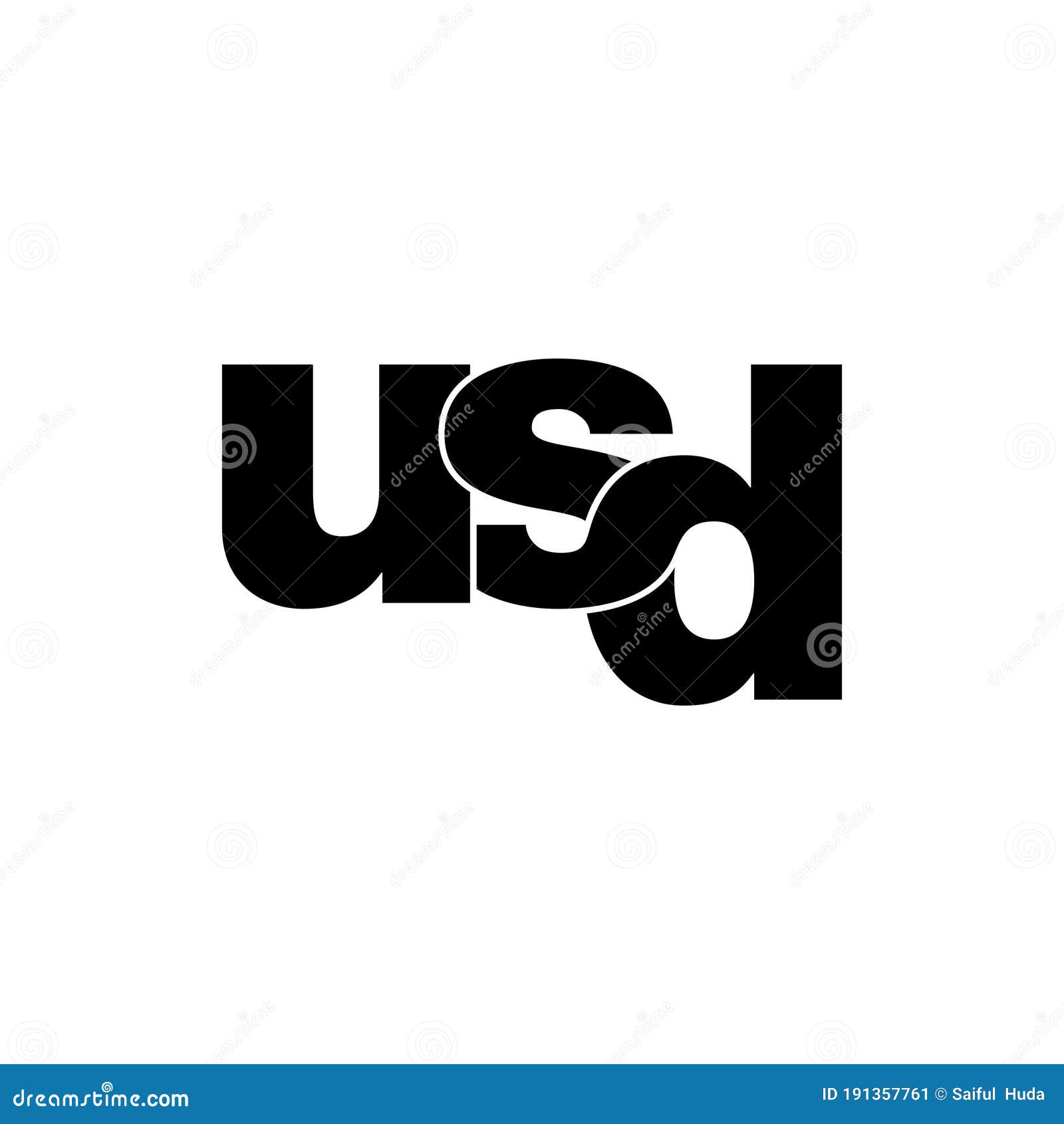 Letter USD Monogram Logo Icon Design Vector. Stock Vector ...