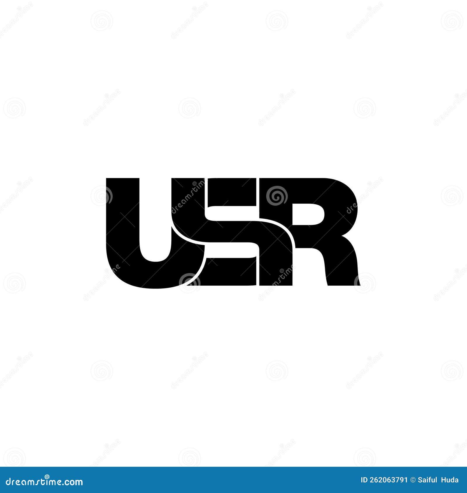 Letter USR Simple Monogram Logo Icon Design. Stock Illustration ...