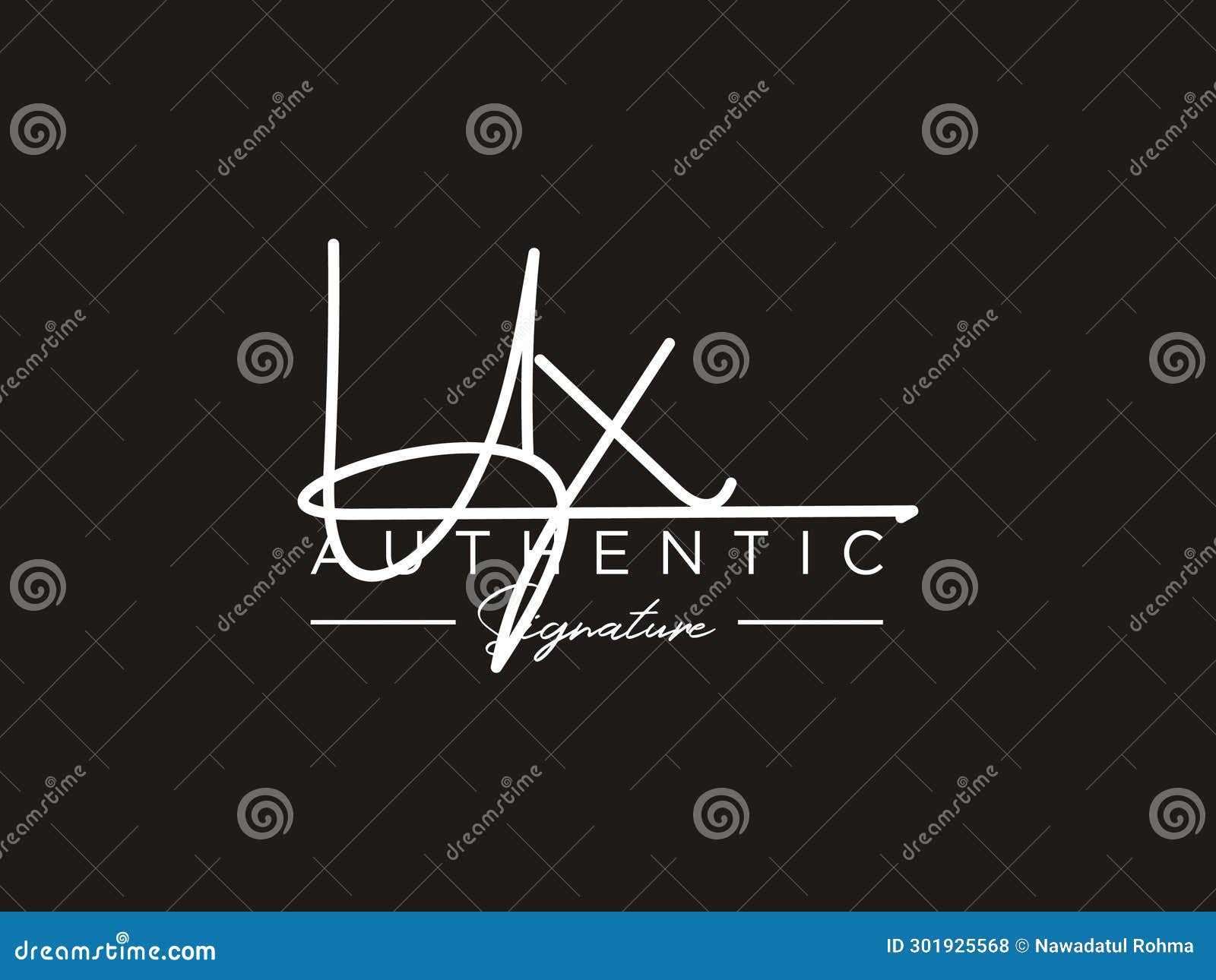 Letter UX Signature Logo Template Vector Stock Vector - Illustration of ...