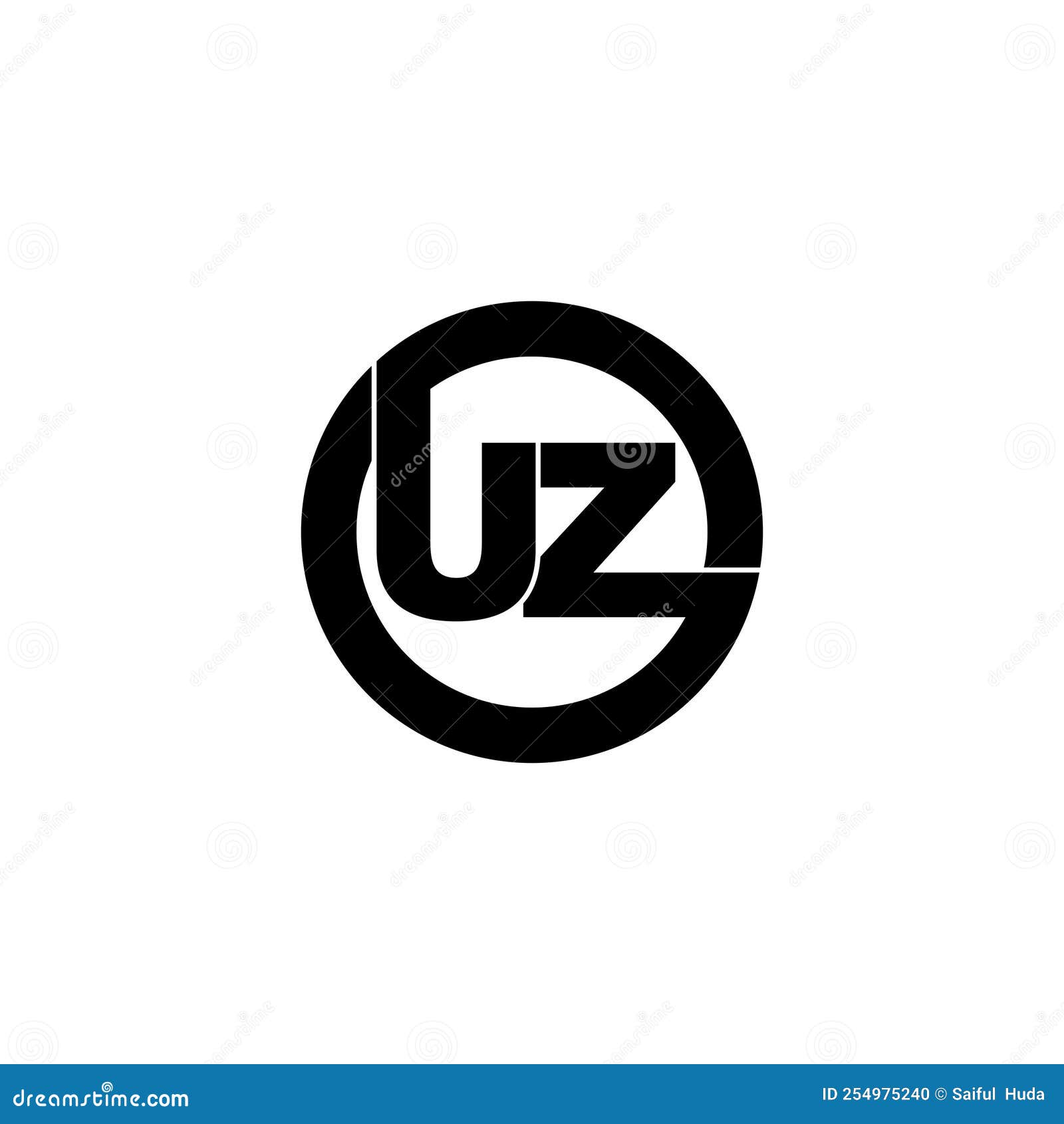 Letter UZ Simple Monogram Logo Icon Design. Stock Vector - Illustration ...