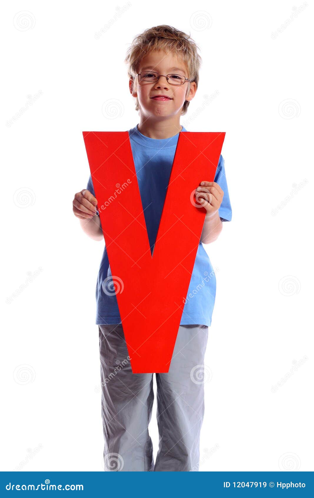 Letter V stock image. Image of preschooler, glasses, cute - 12047919