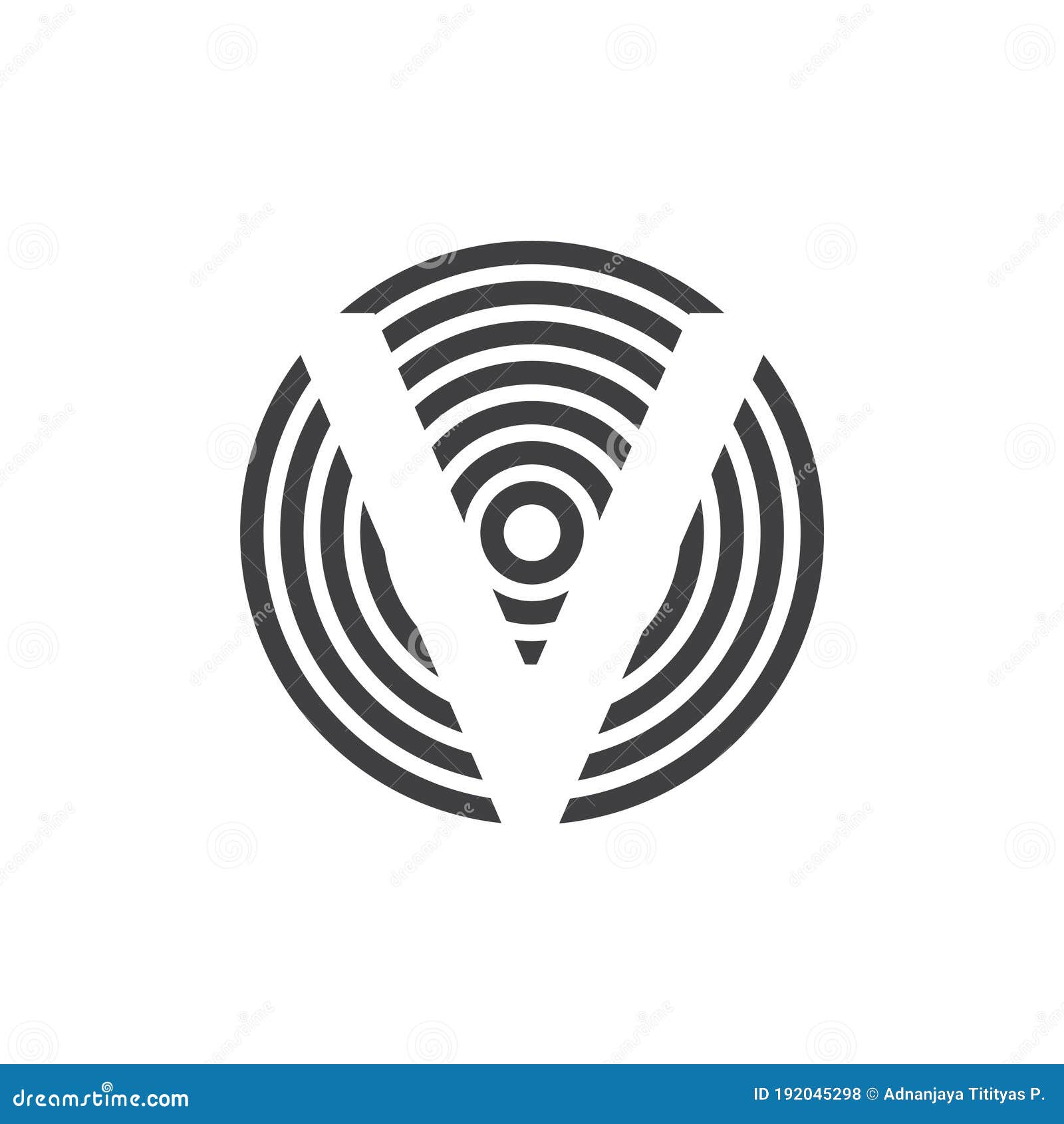 Letter V Arrow Stripes Circle Simple Logo Vector Stock Vector ...