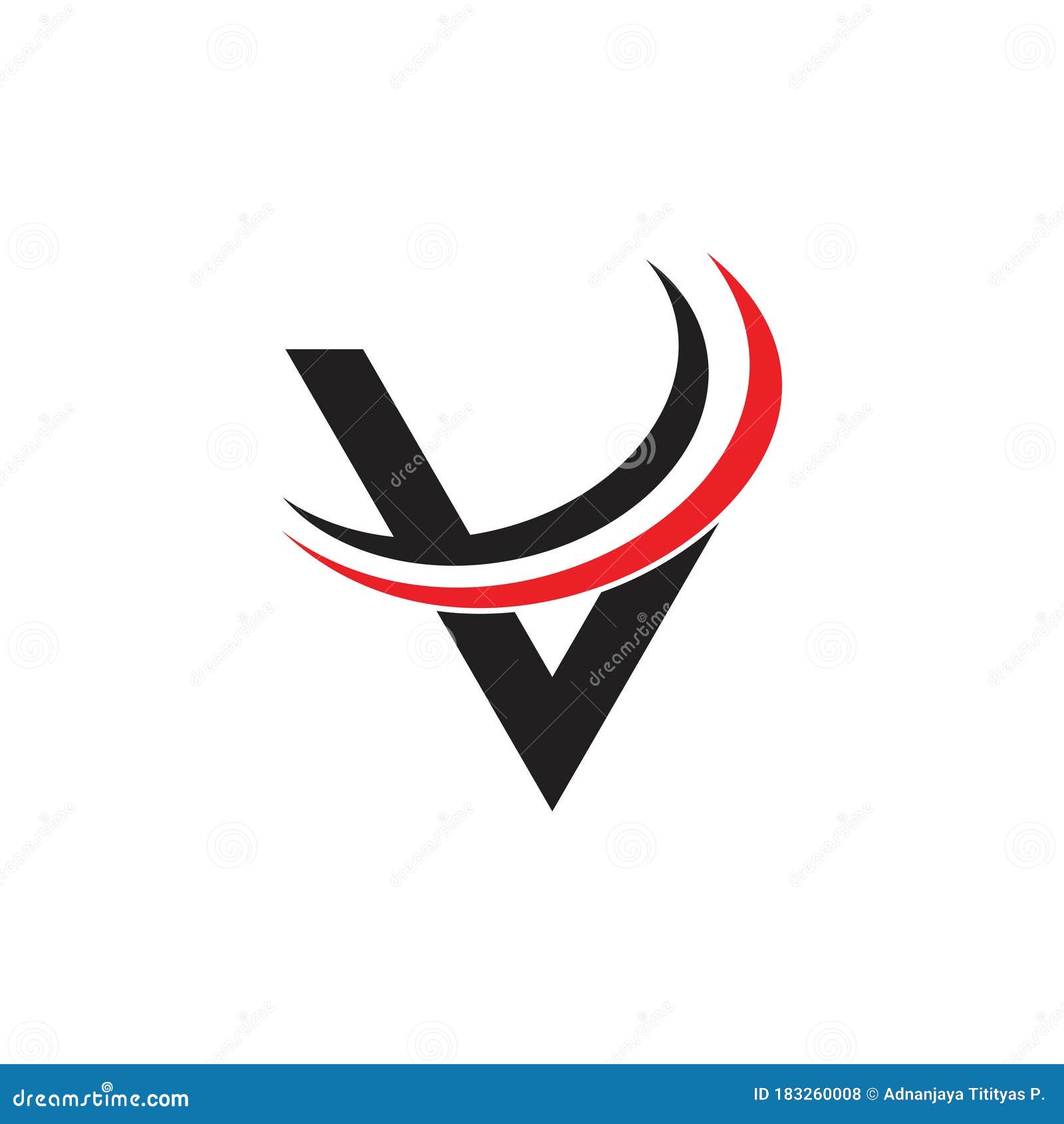 Letter V Arrow Swoosh Logo Vector Stock Vector - Illustration of vector ...