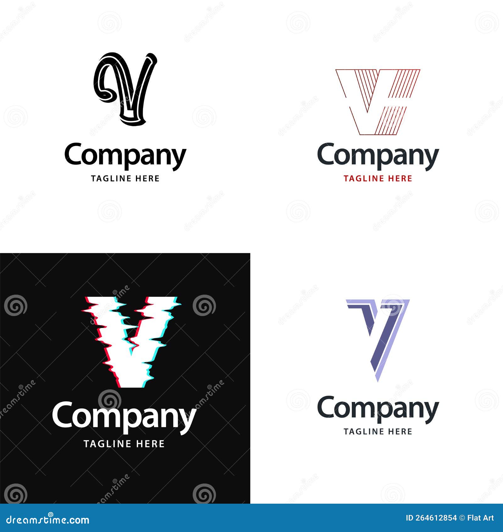 Letter V Big Logo Pack Design Creative Modern Logos Design for Your ...