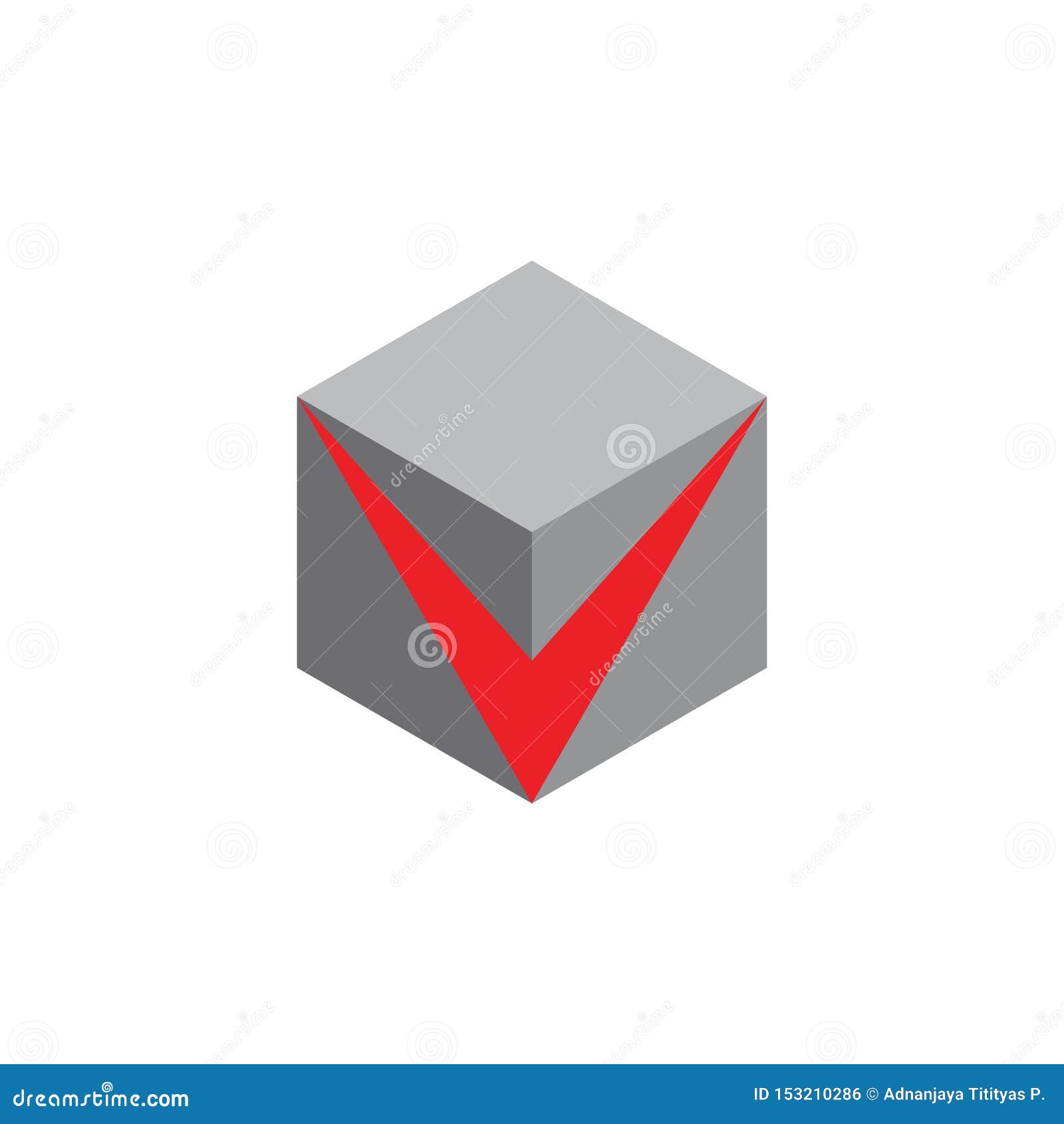 Letter V Box 3d Design Logo Vector Stock Vector - Illustration of ...