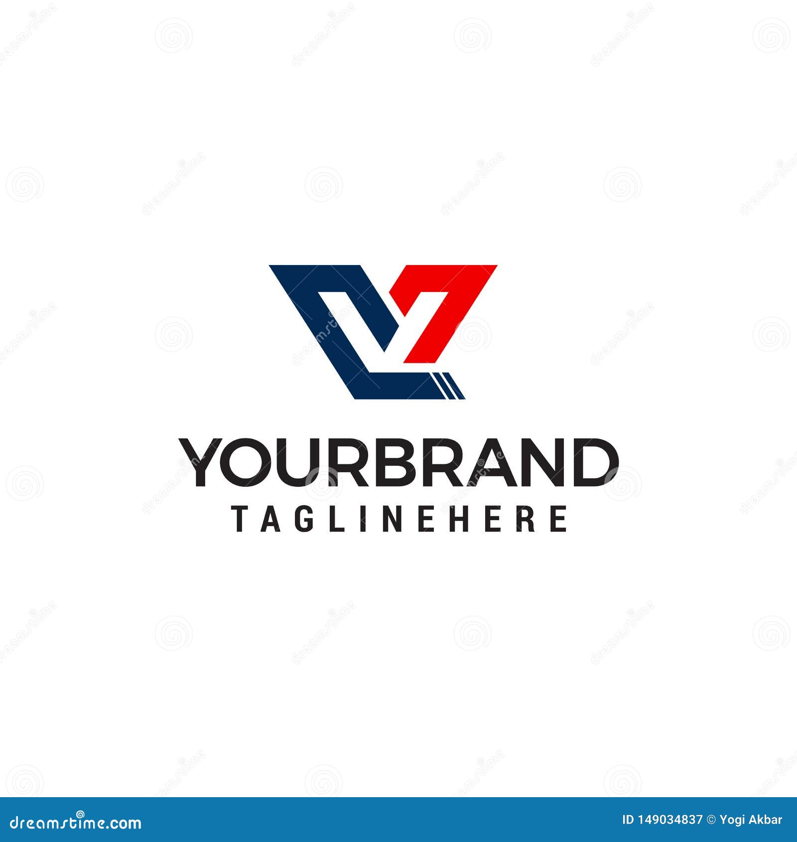 Letter V Capital Logo Design Concept Template Stock Vector ...