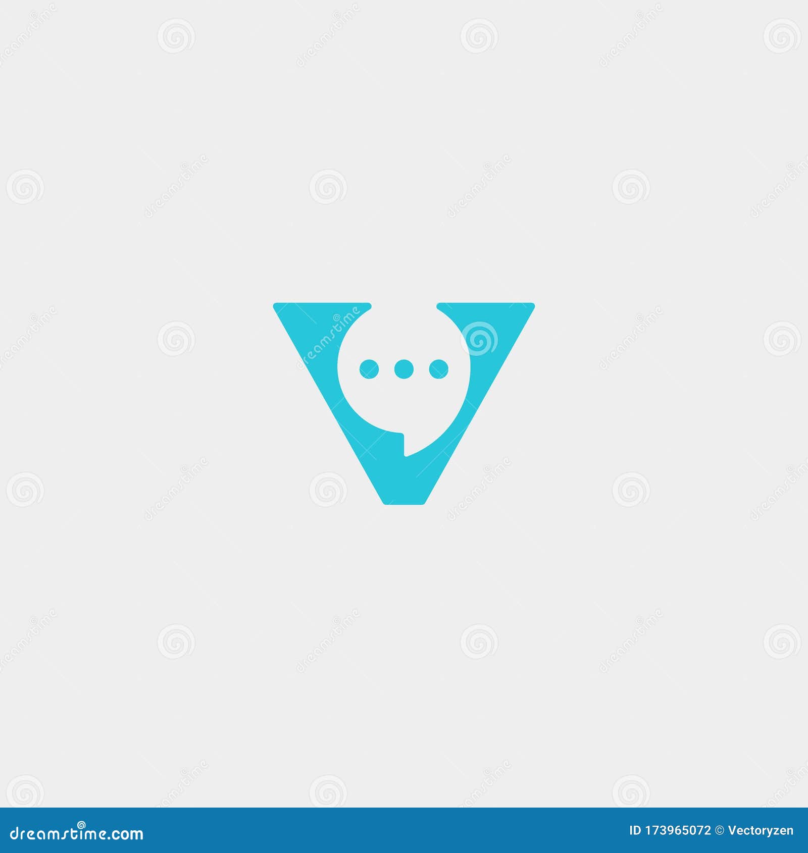 Letter V Chat Logo Design Template Vector Stock Vector - Illustration ...