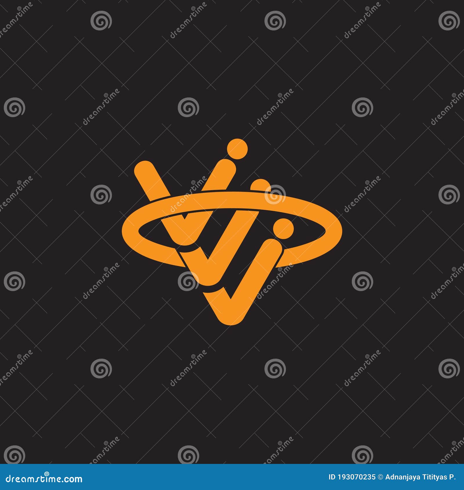 Letter V Circle Motion Design Logo Vector Stock Vector - Illustration ...