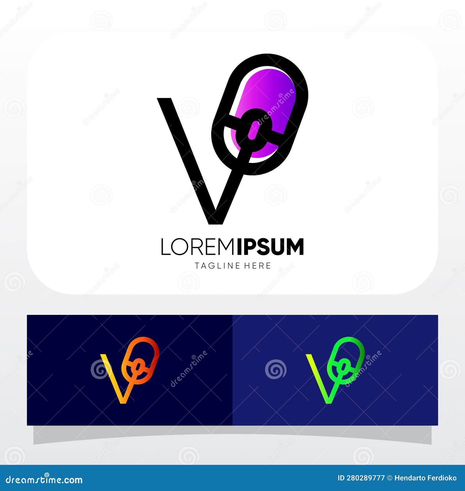 Letter V Computer Mouse Logo Design Vector Icon Graphic Emblem ...