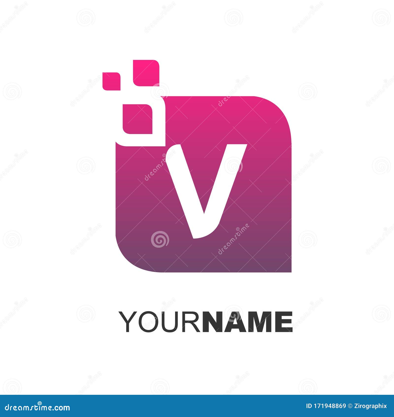 Letter V Creative Tech Logo Icon Design Stock Vector - Illustration of ...