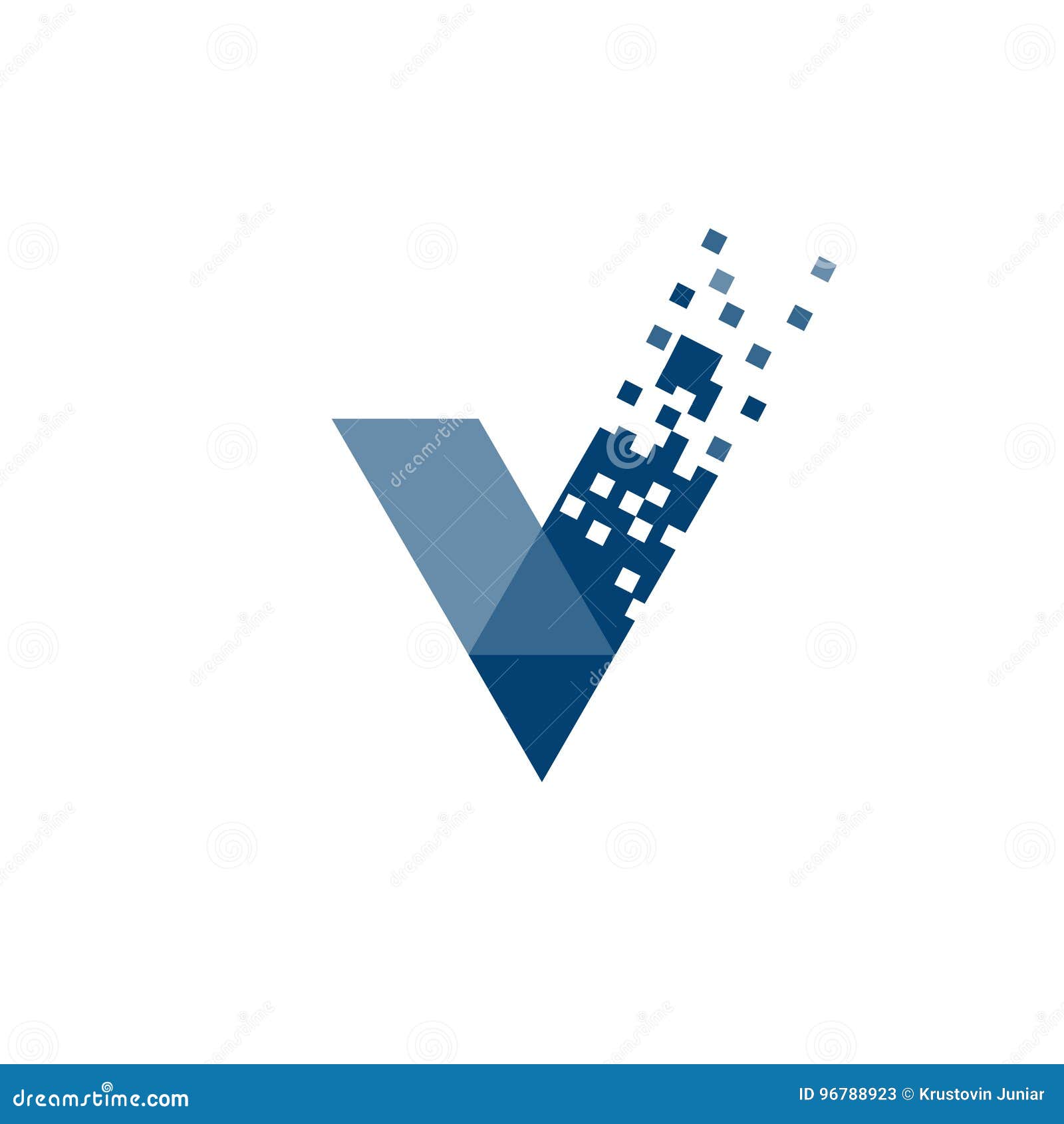 Letter V Data Tech Logo Concept Stock Vector - Illustration of capital ...