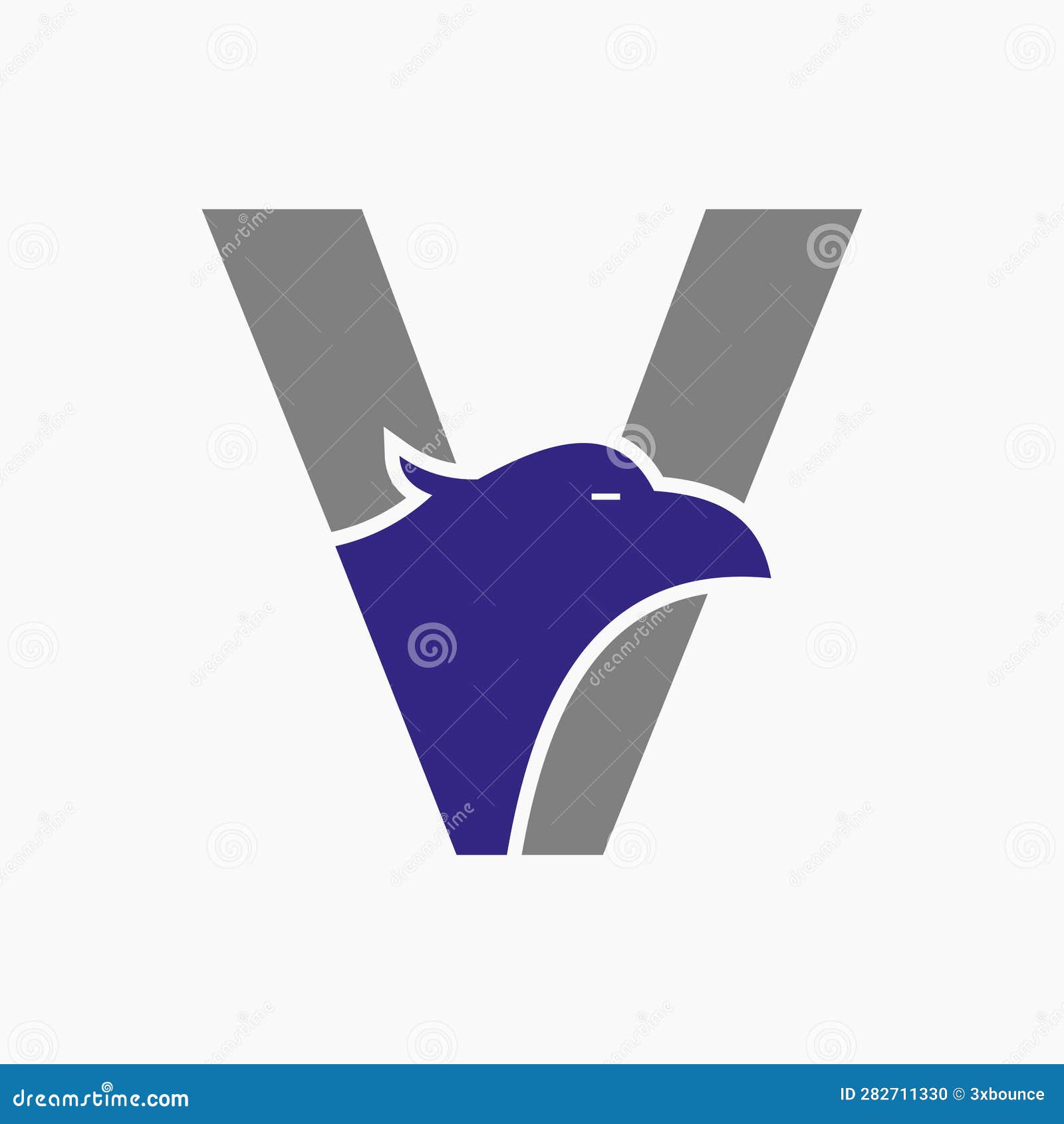 Letter V Eagle Logo Design. Transportation Symbol Vector Template Stock ...