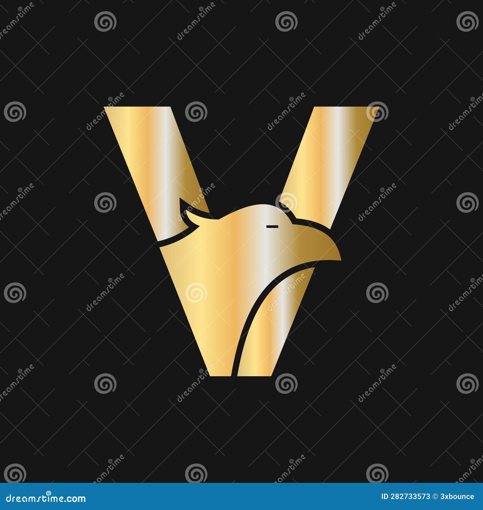 Letter V Eagle Logo Design. Transportation Symbol Vector Template Stock ...
