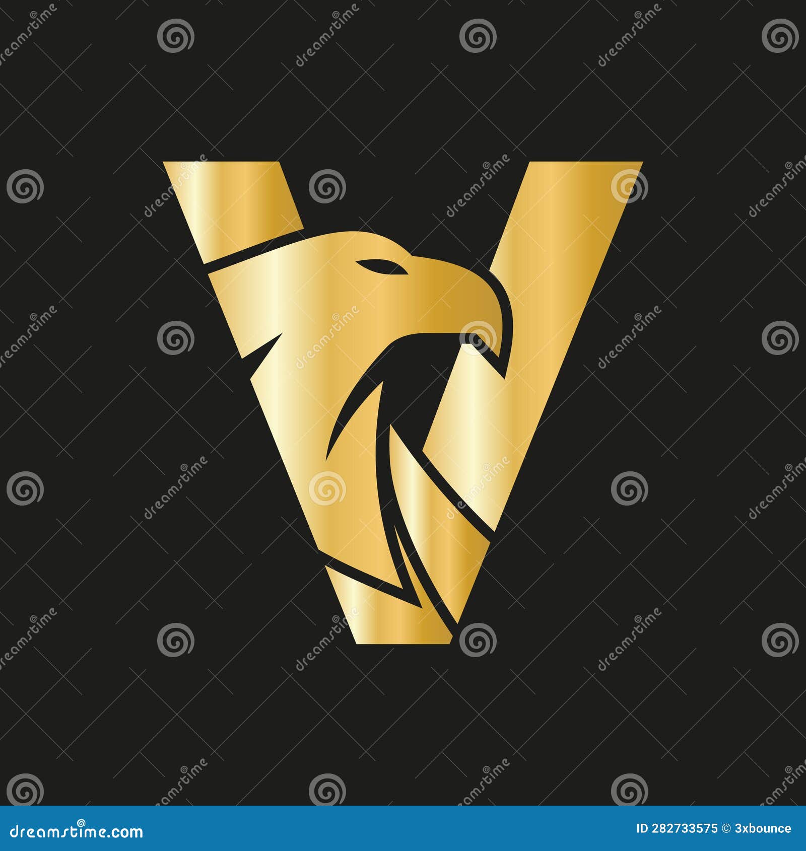 Letter V Eagle Logo Design. Transportation Symbol Vector Template Stock ...