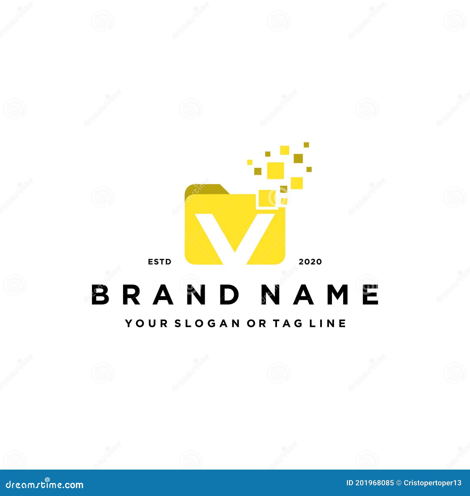 Letter V File Folder Logo Design Vector Stock Vector - Illustration of ...