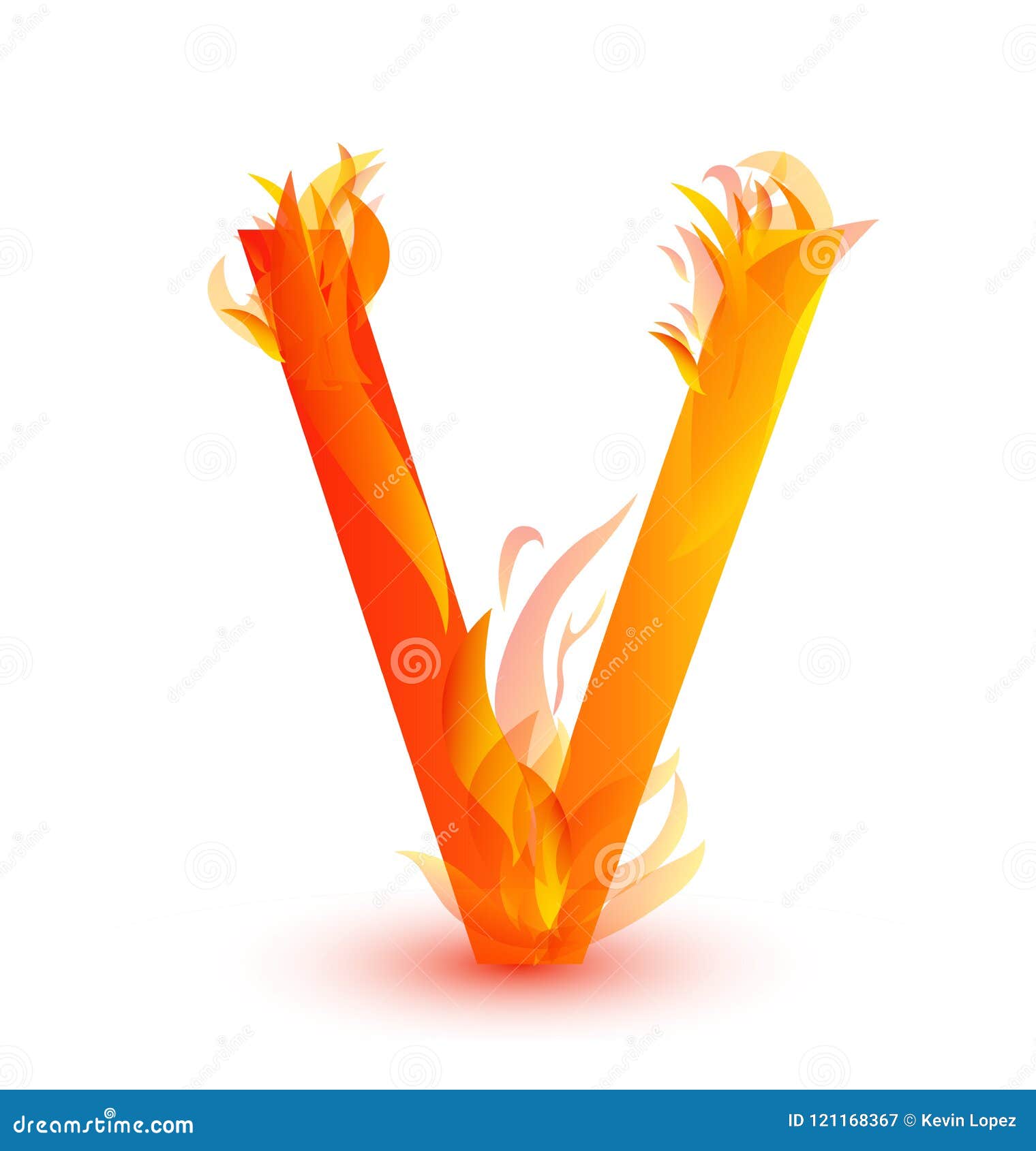 Letter V in Fire Flame Icon Vector Stock Vector - Illustration of ...