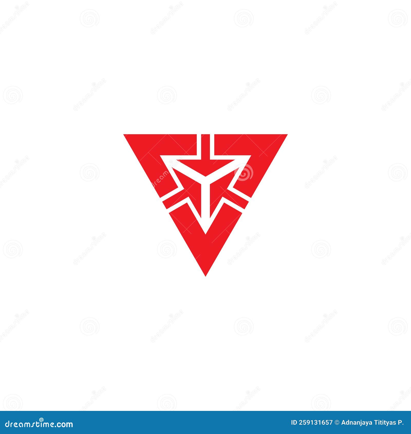 Letter V Flat 3d Triangle Geometric Logo Vector Stock Vector ...