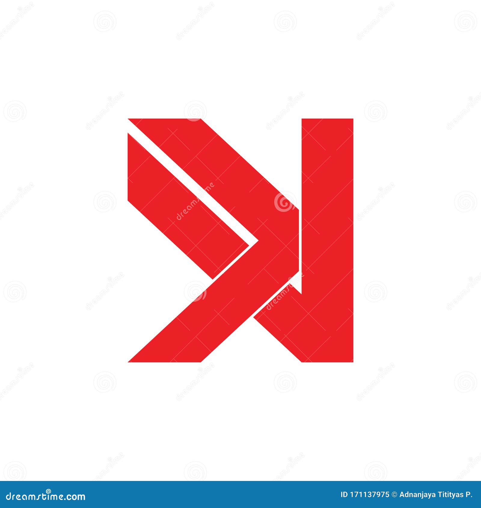 Letter V Geometric Arrow Overlapping Logo Vector Stock Vector ...