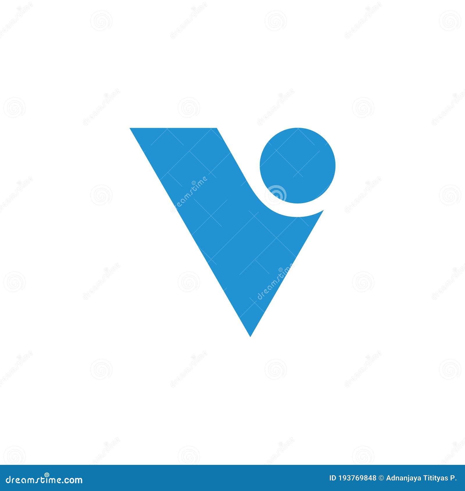 Letter V Geometric Curves Dot Design Logo Vector Stock Vector ...