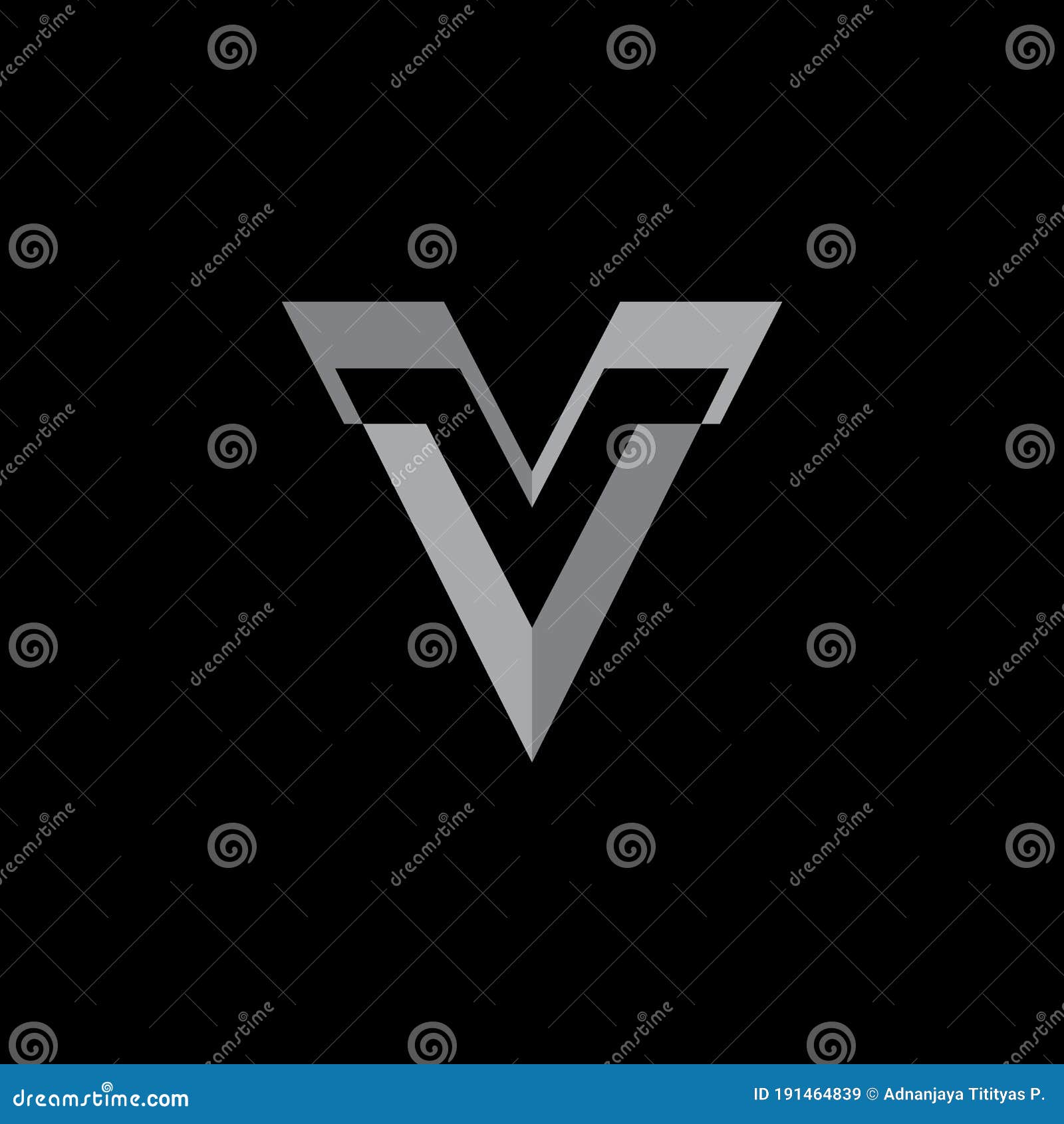 Letter V Geometric Gradient 3d Logo Vector Stock Vector - Illustration ...