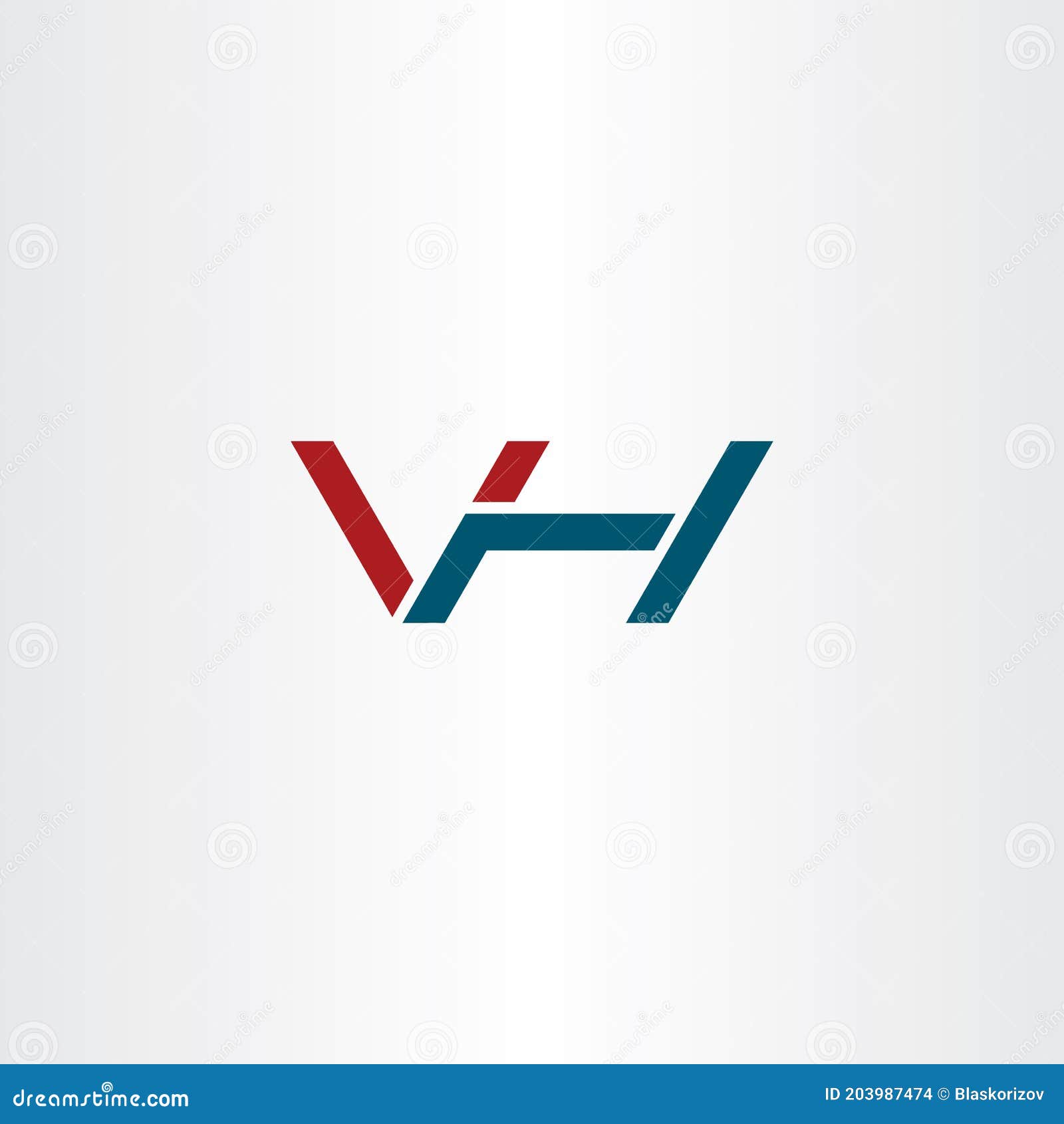 Letter V and H Logo Icon Vector Combination Symbol Stock Vector ...
