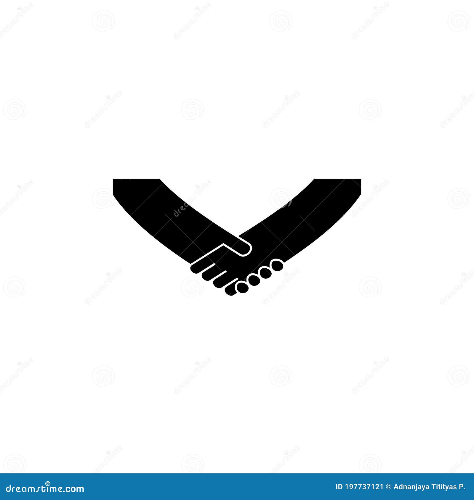 Letter V Holding Handshake Deal Design Vector Stock Vector ...