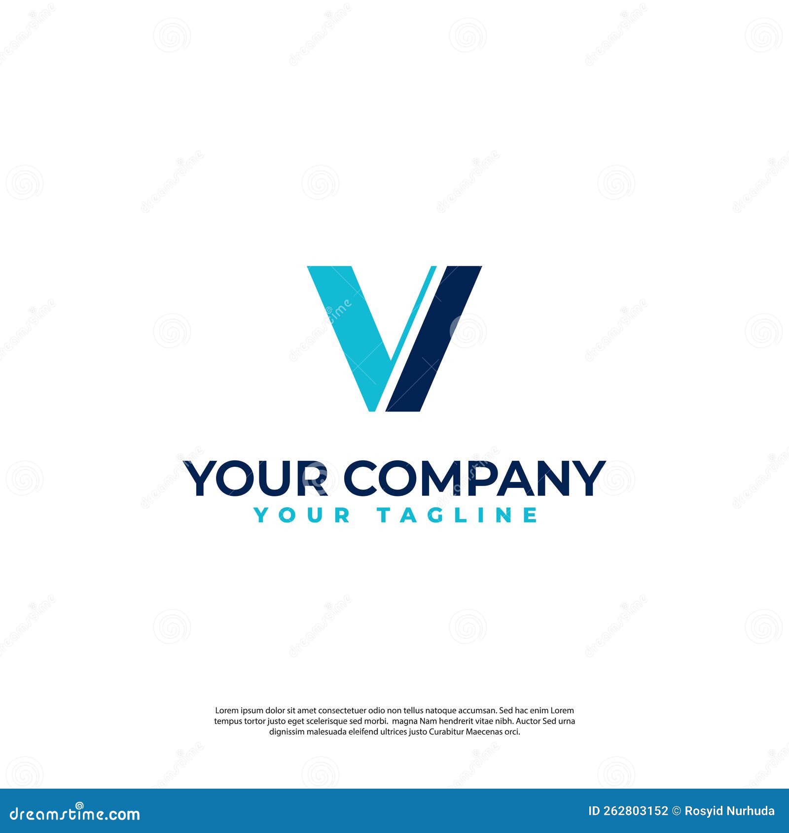 Letter V Initial Logo in Modern Minimalist Style Stock Vector ...