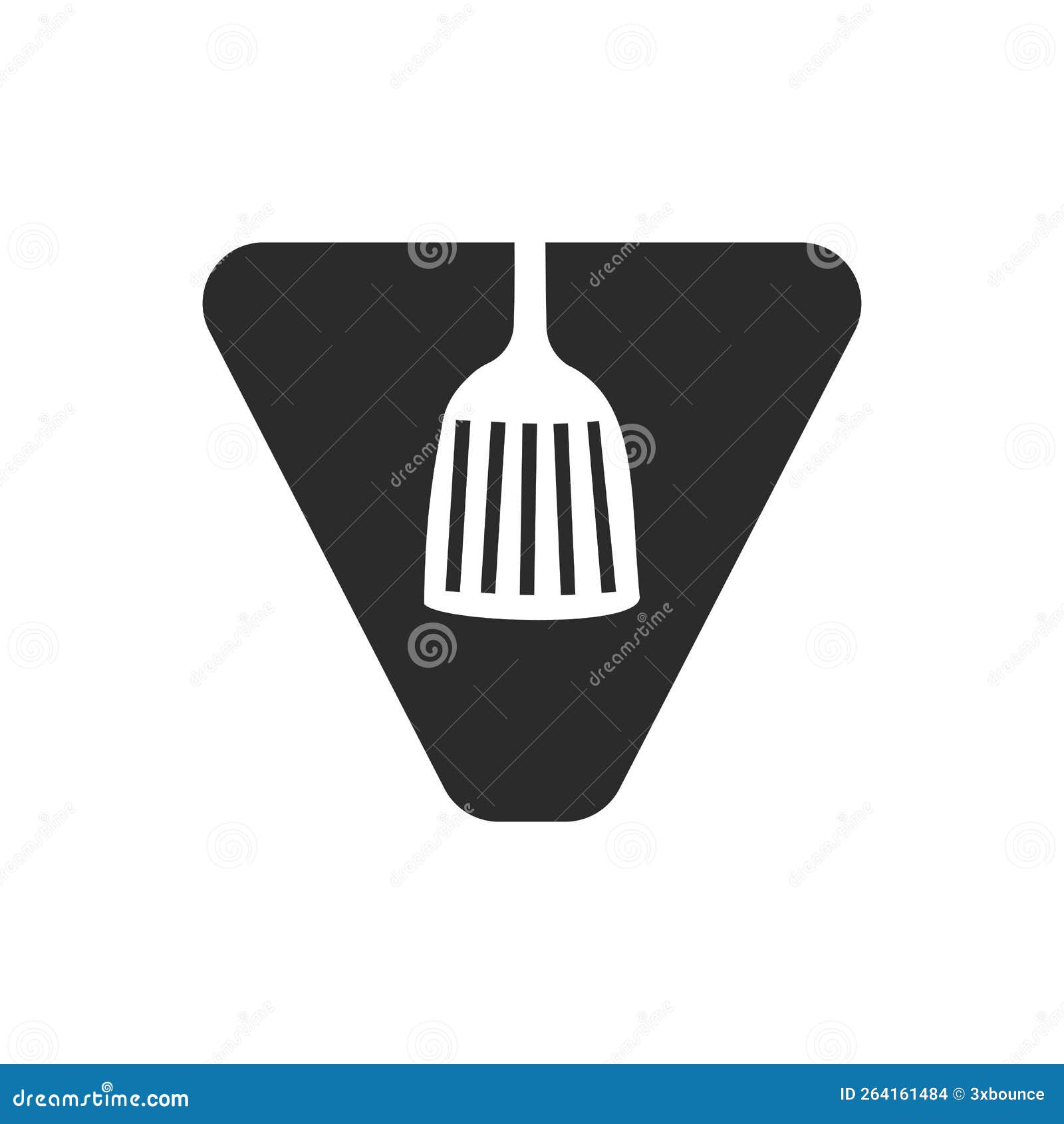 Letter V Kitchen Spatula Logo. Kitchen Logo Design Combined with ...