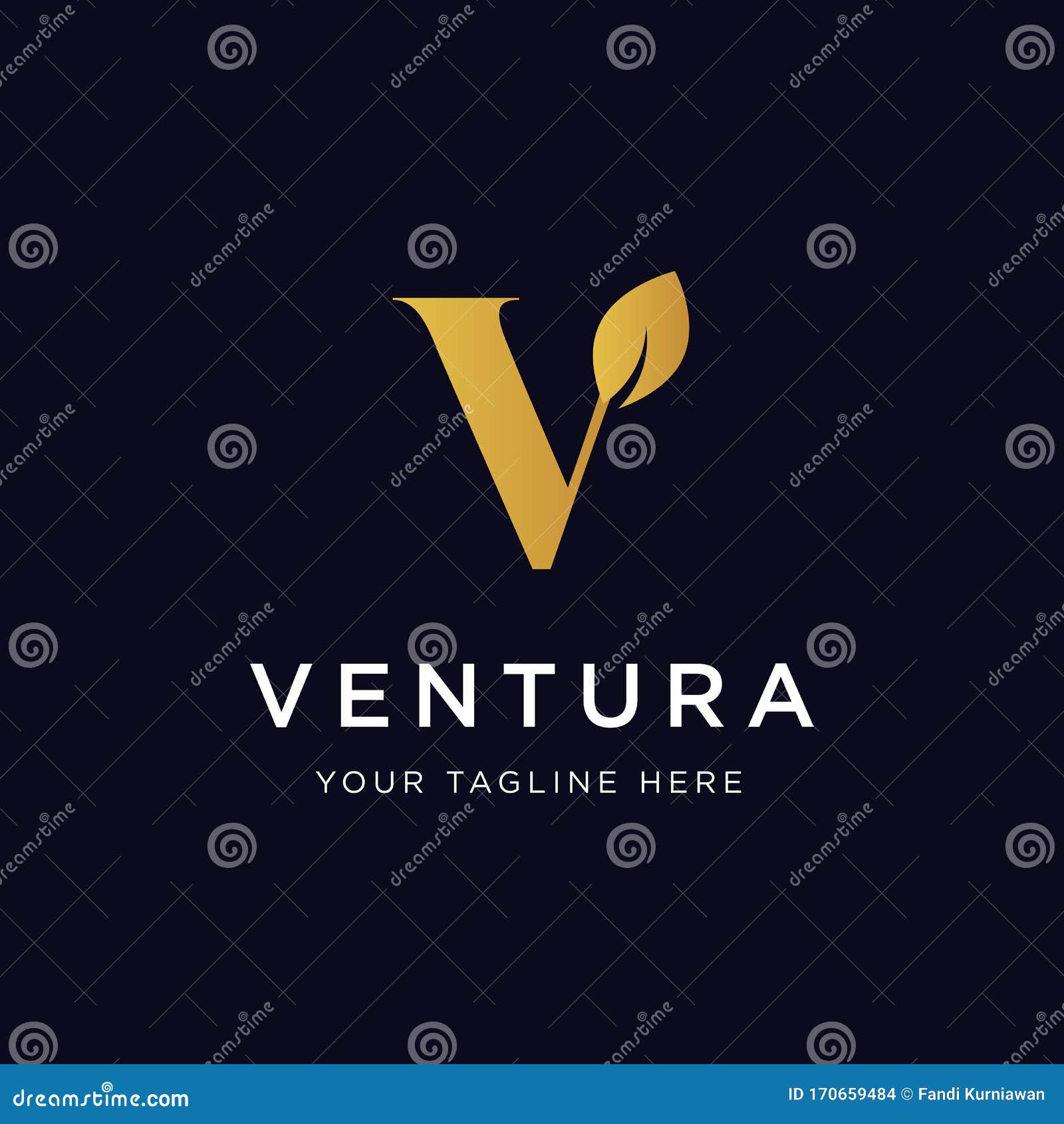 Letter V Leaf Logo Design Inspiration Vector Stock Vector ...