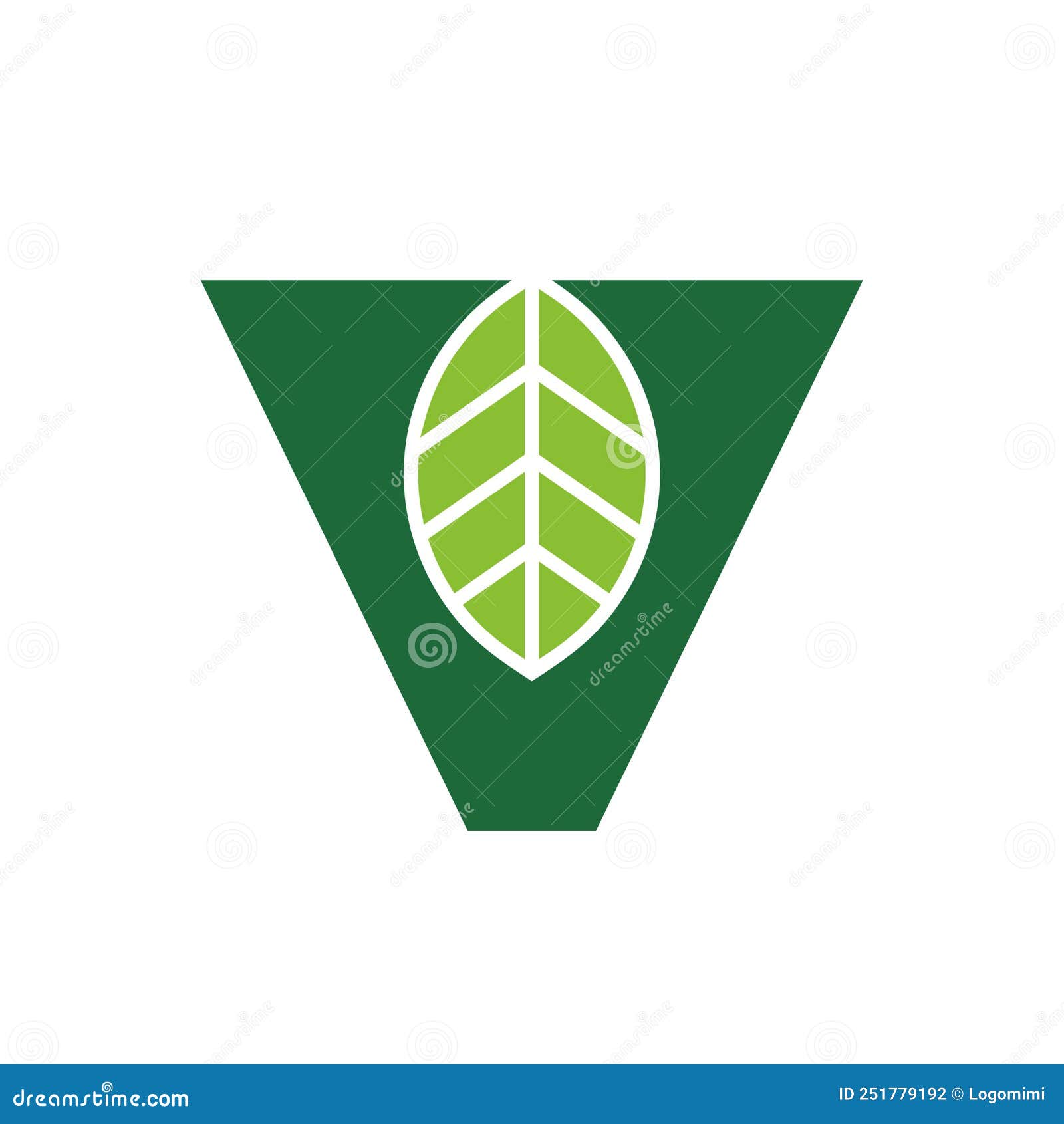 Letter V Leaf Logo Icon Design Template Stock Vector - Illustration of ...