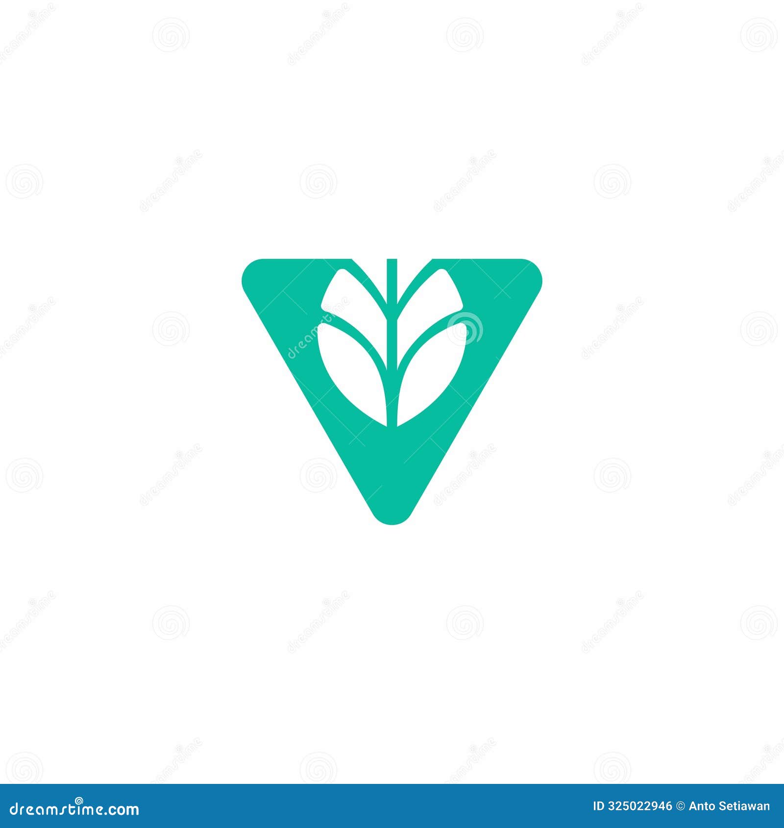 Letter V Leaf Logo Vector. Growth Leaf V Icon Stock Illustration ...