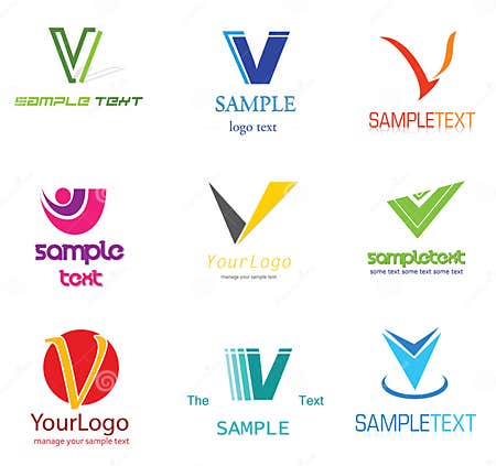 Letter V Logo stock vector. Illustration of firm, business - 22411357