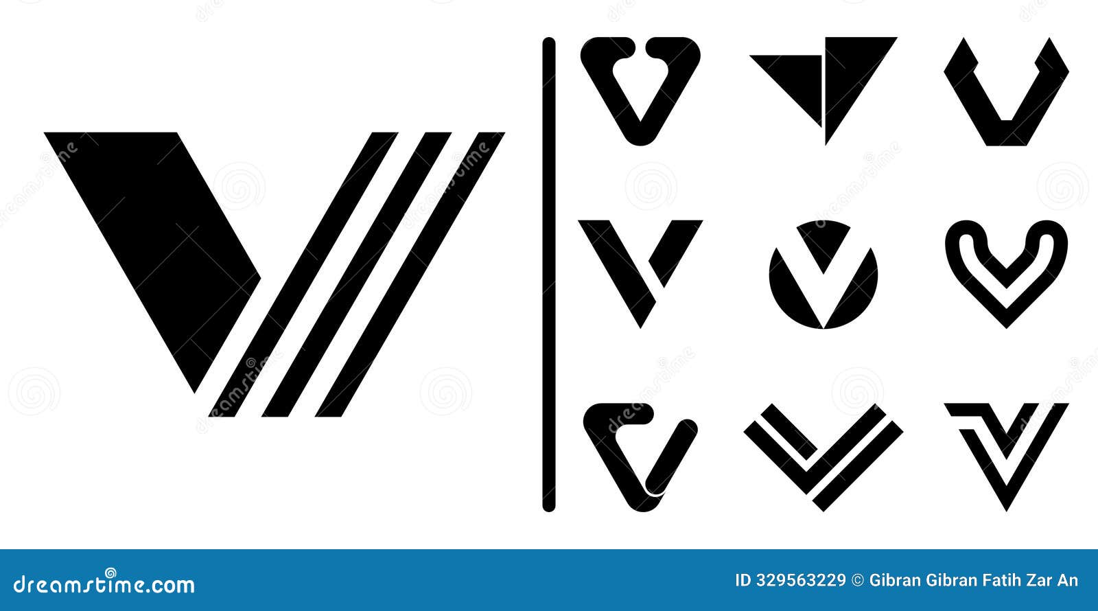Letter V logo collection stock illustration. Illustration of abstract ...