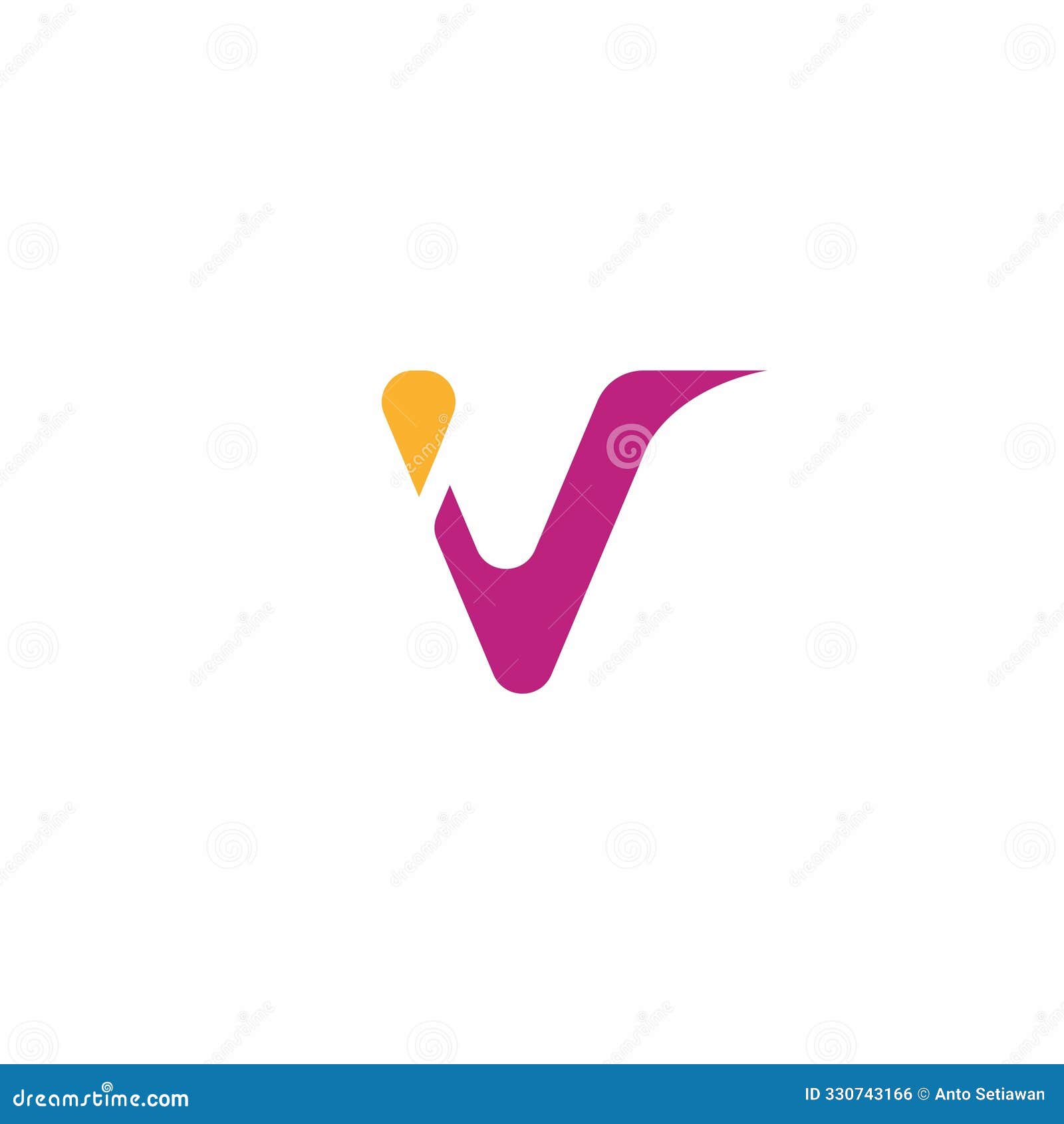 Letter V Logo Design. V Icon Stock Illustration - Illustration of font ...