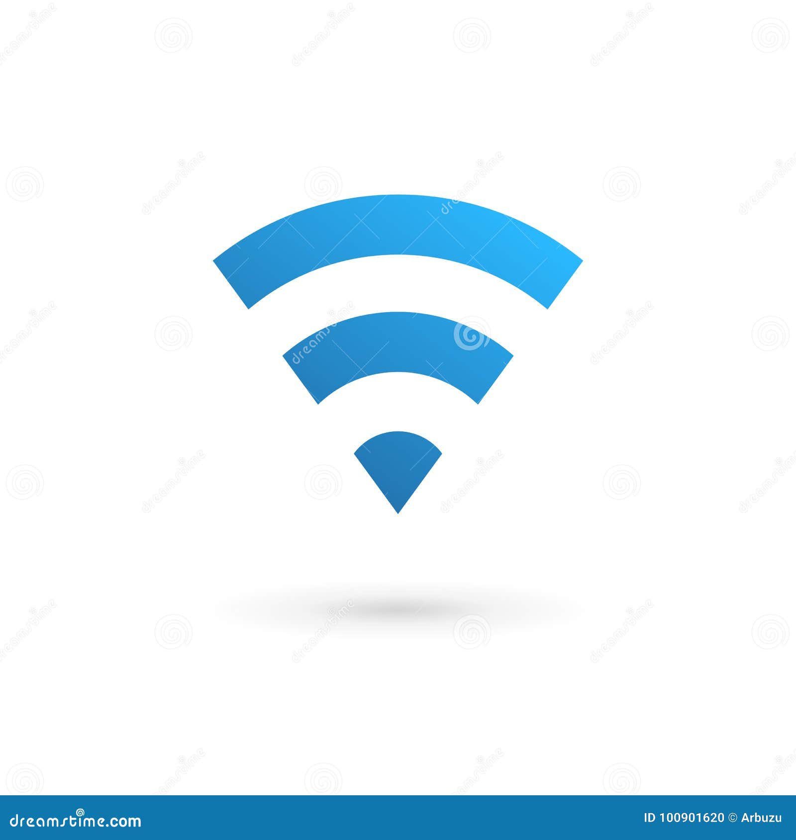 Letter V Wireless Logo Icon Design Template Elements Stock Vector ...