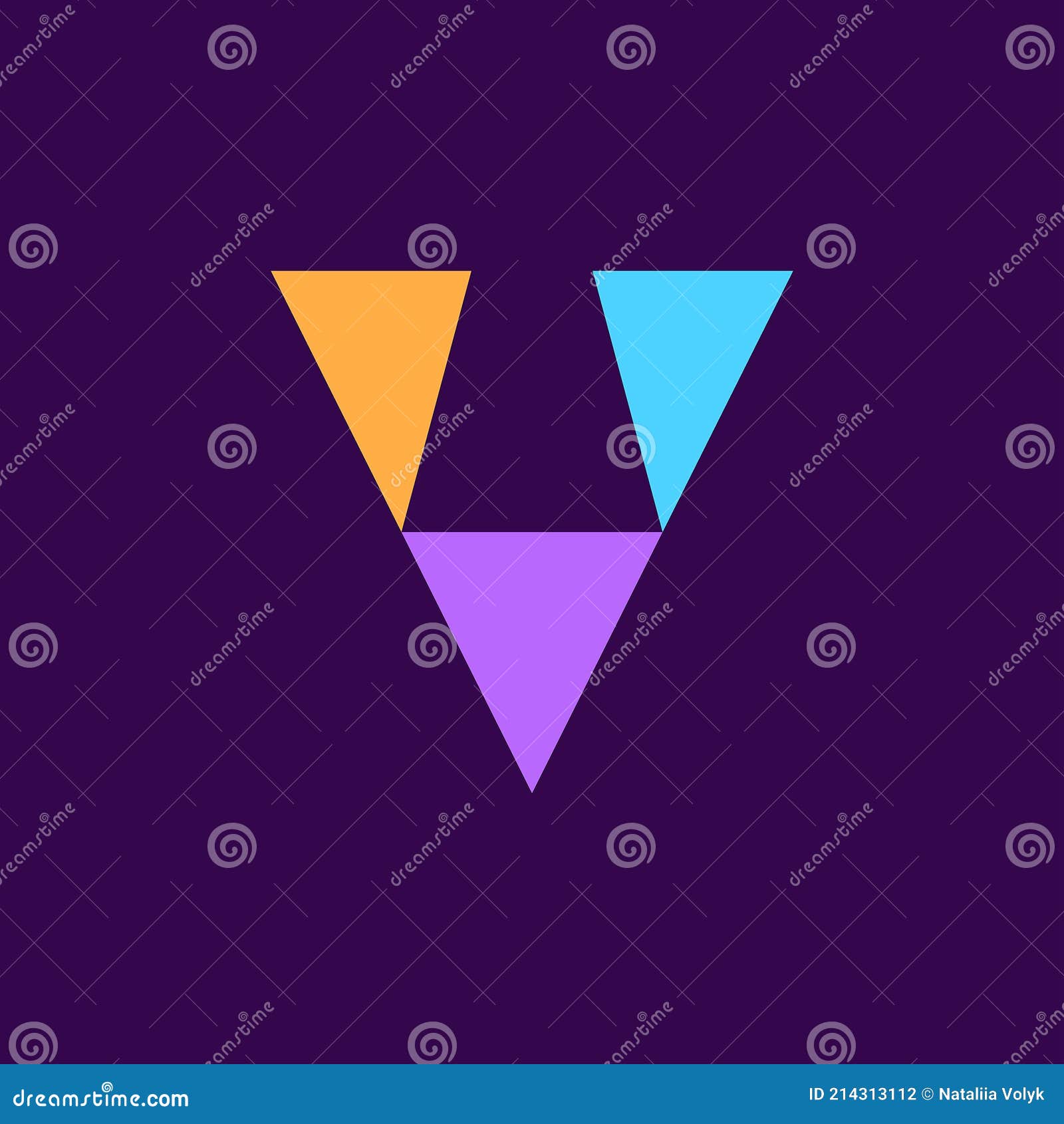 Letter V logo stock vector. Illustration of identity - 214313112