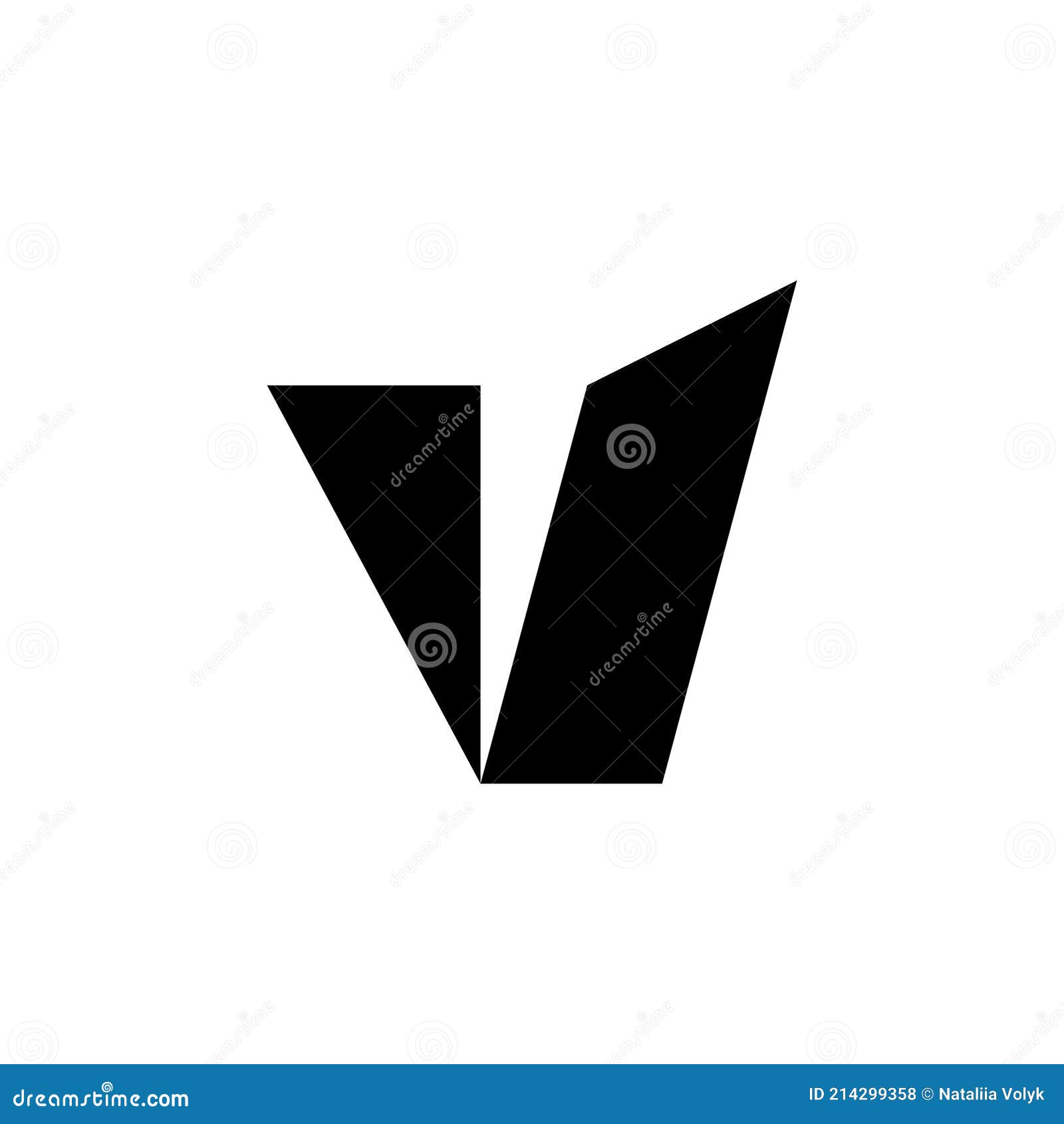 Letter V logo stock vector. Illustration of graphic - 214299358