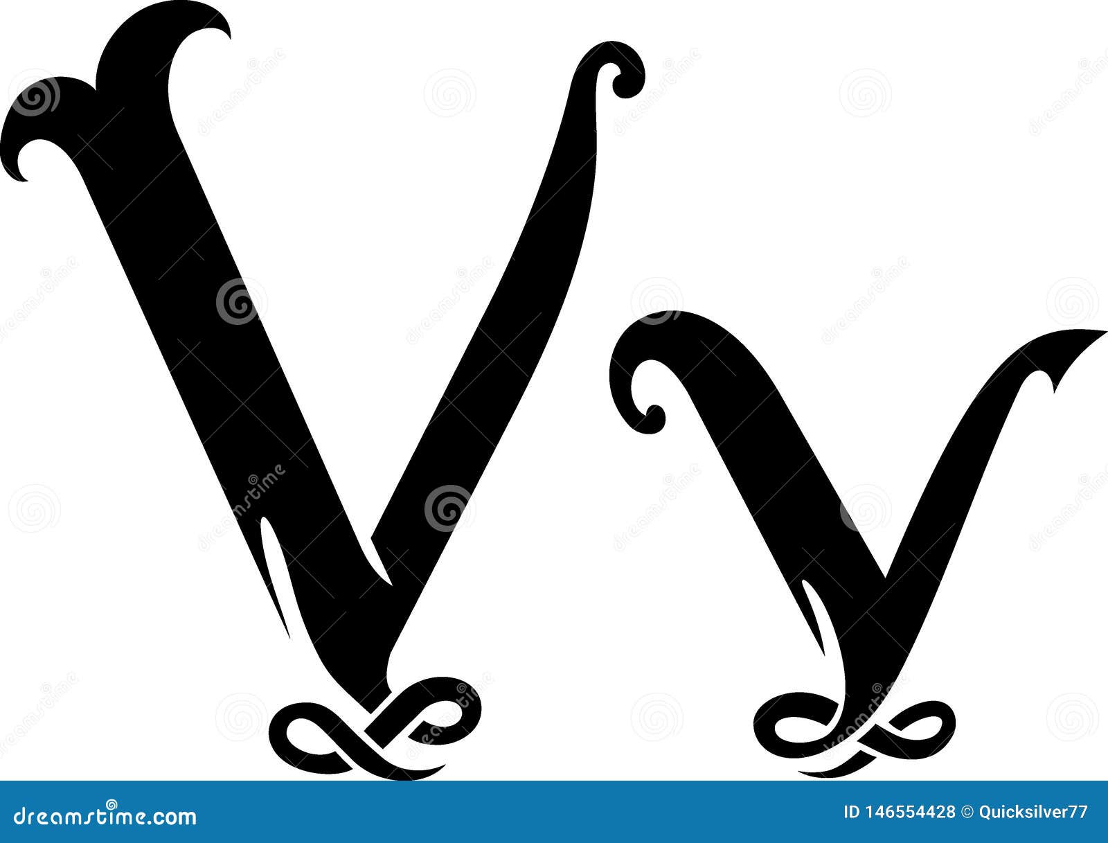 The Letter V In Different Fonts