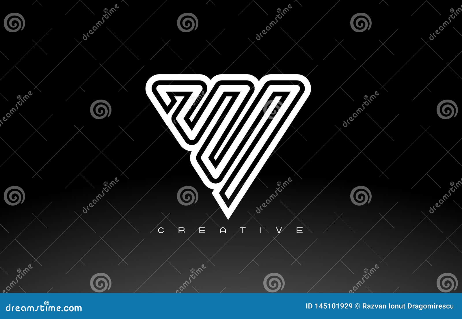 Letter V Monogram Logo Design Stock Vector - Illustration of design ...