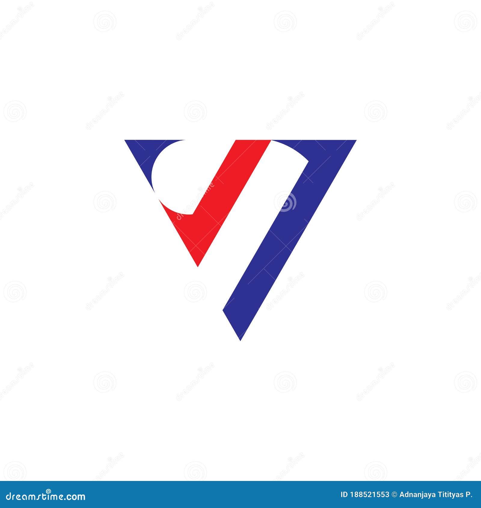 Letter V Opposite Arrow Geometric Triangle Logo Vector Stock Vector ...