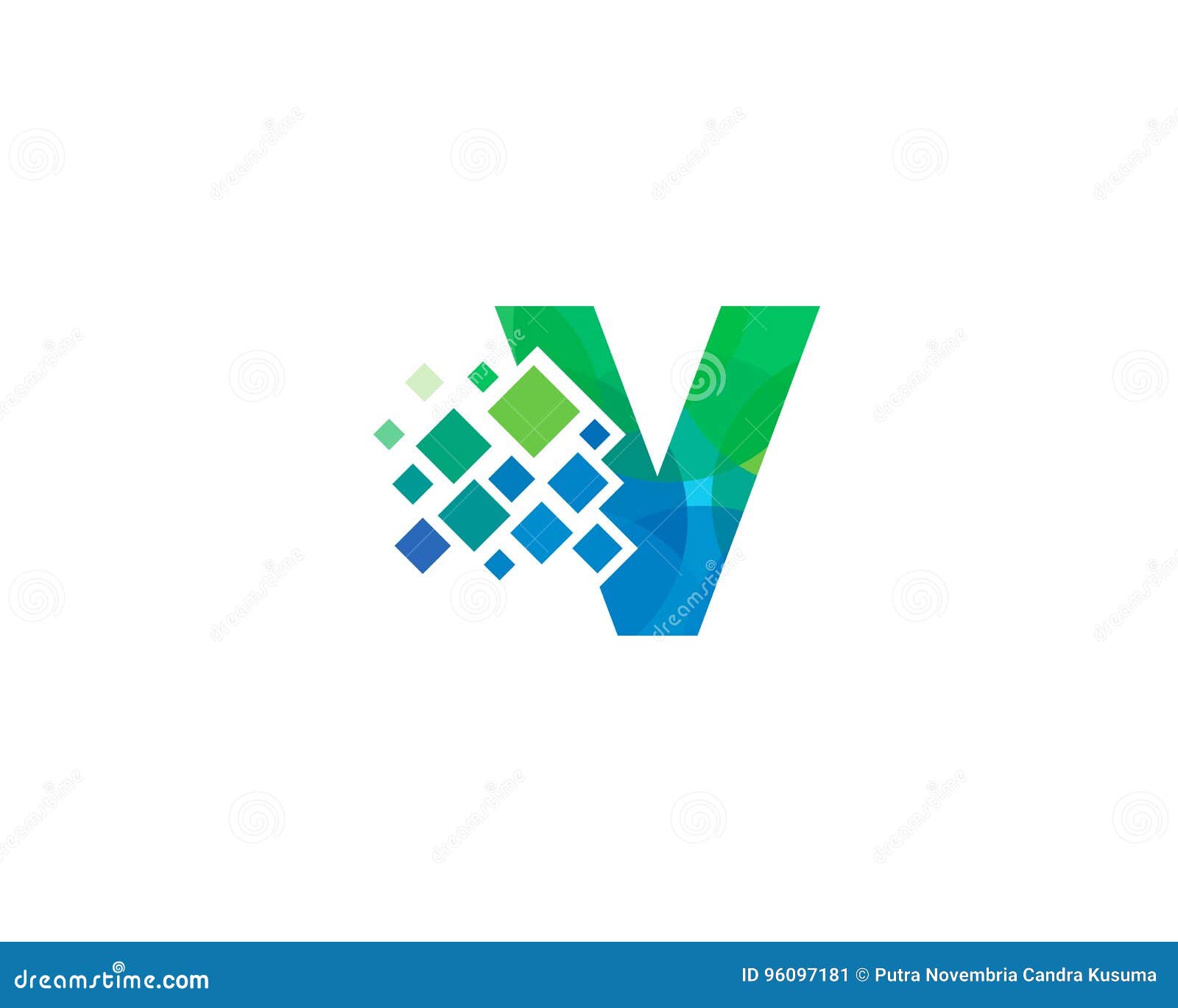 Letter V Pixel Icon Logo Design Element Stock Vector - Illustration of ...