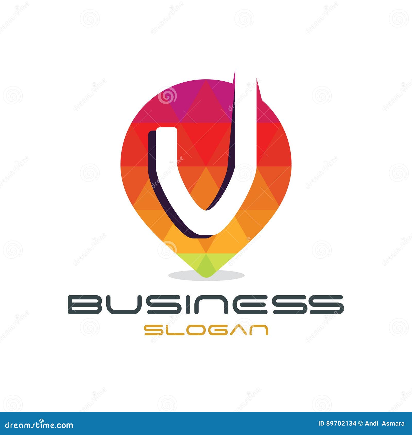 Letter v Point Logo stock vector. Illustration of locator - 89702134