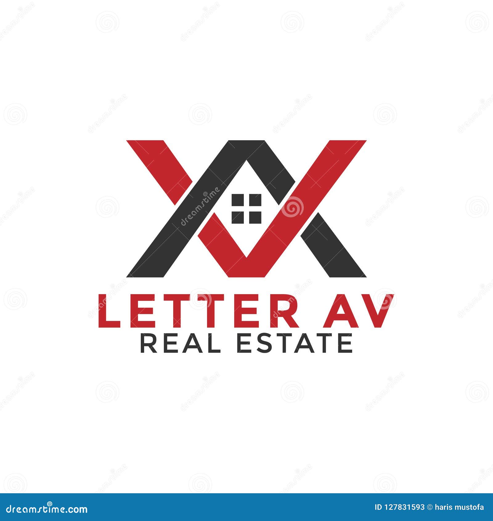 Letter a V Real Estate Logo Icon Design Template Vector Stock Vector ...