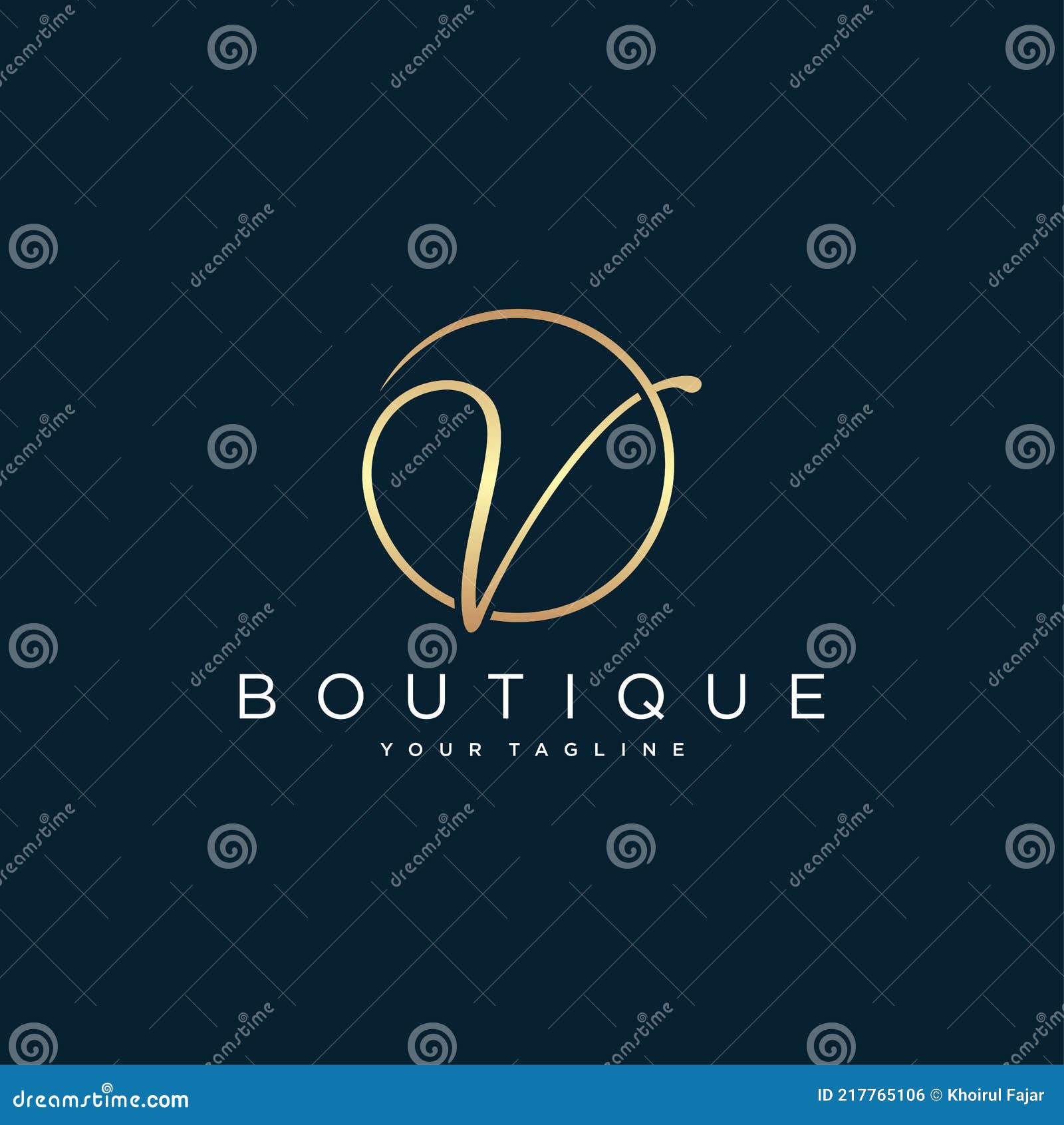 Letter V Script Initial Luxury Logo Design Vector Stock Vector ...