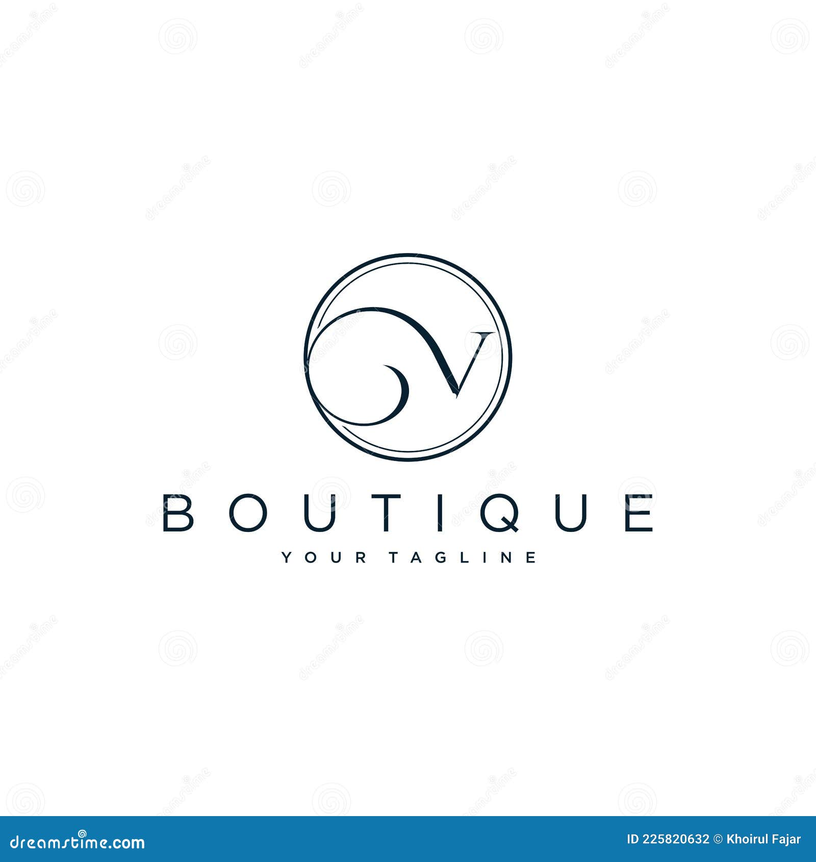 Letter V Script Initial Luxury Logo Design Vector Stock Vector ...