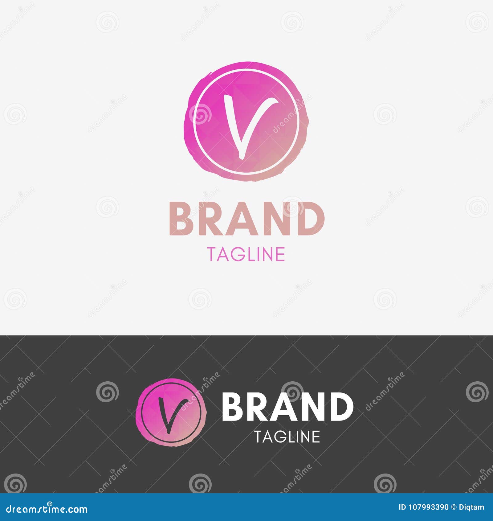 Letter V Shape Polygon Logo Stock Vector - Illustration of internet ...