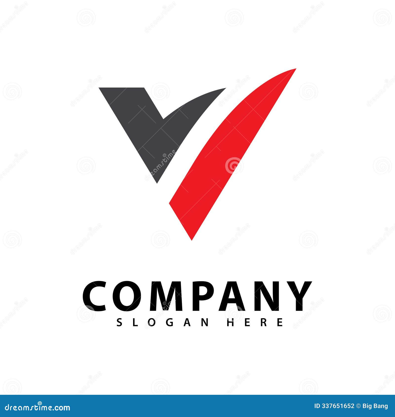 Letter V Simple Template Logo Stock Vector - Illustration of icon ...