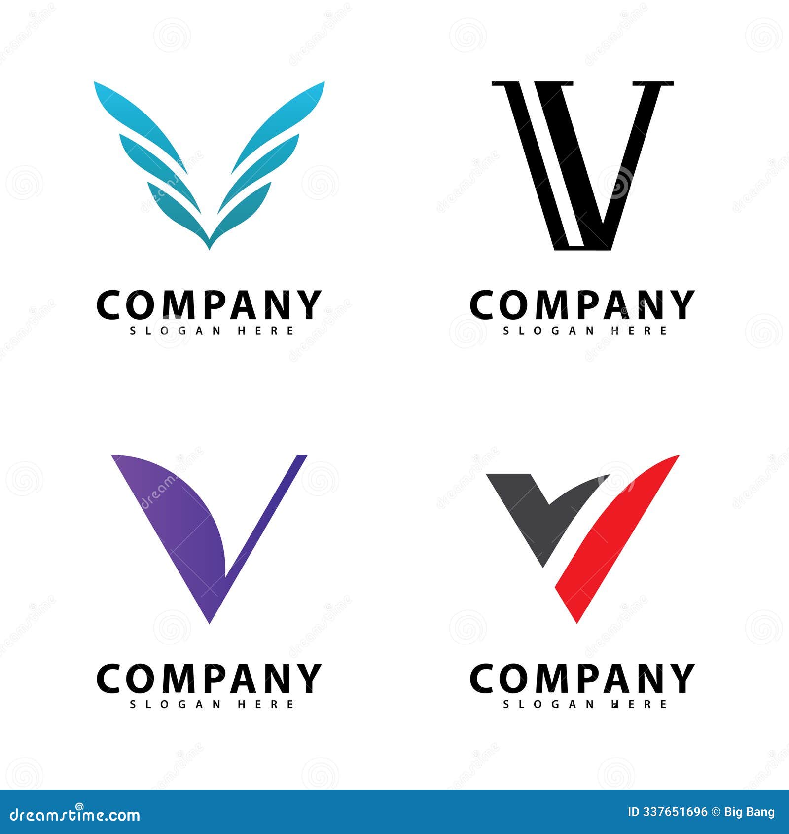 Letter V Simple Template Logo Stock Vector - Illustration of graphic ...